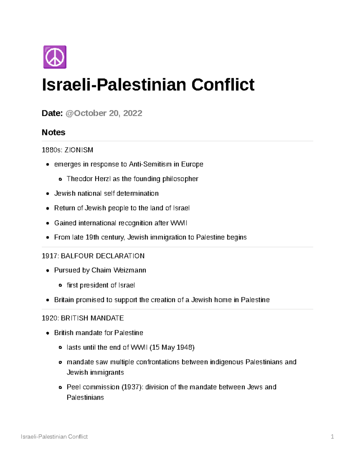 Israeli-Palestinian Conflict - ☮ Israeli-Palestinian Conflict Date ...