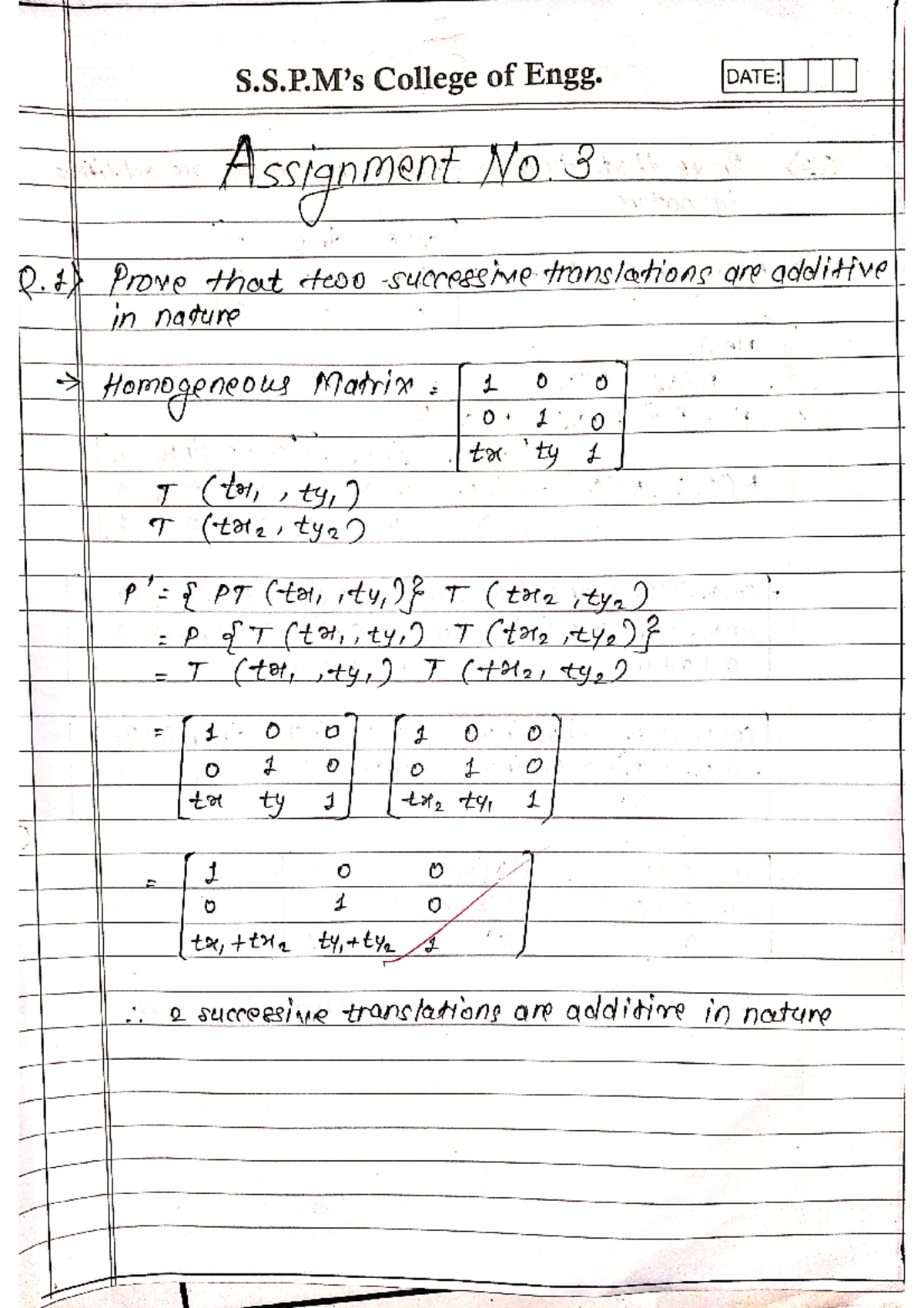 CG 3rd Assignment - cjndndjcn - Computer Engineering - Studocu