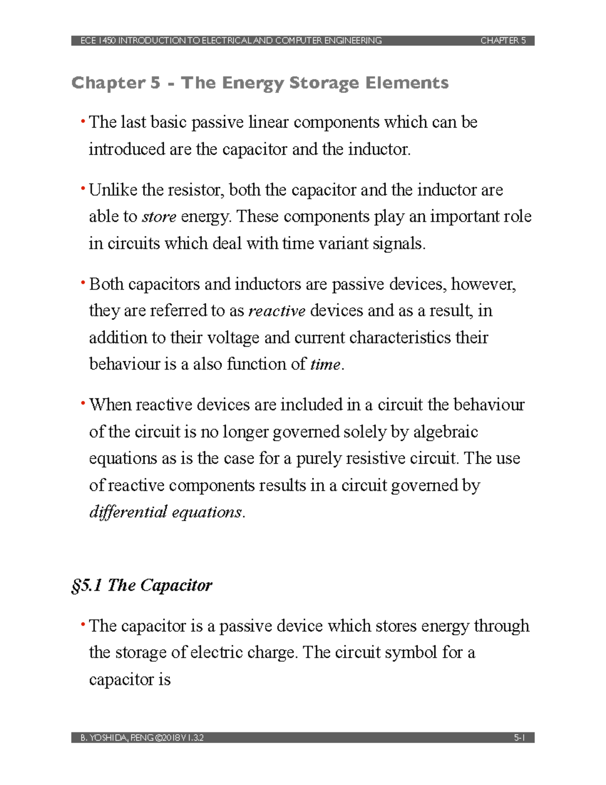 1450 Notes on Energy Storage - Chapter 5 - The Energy Storage Elements ...