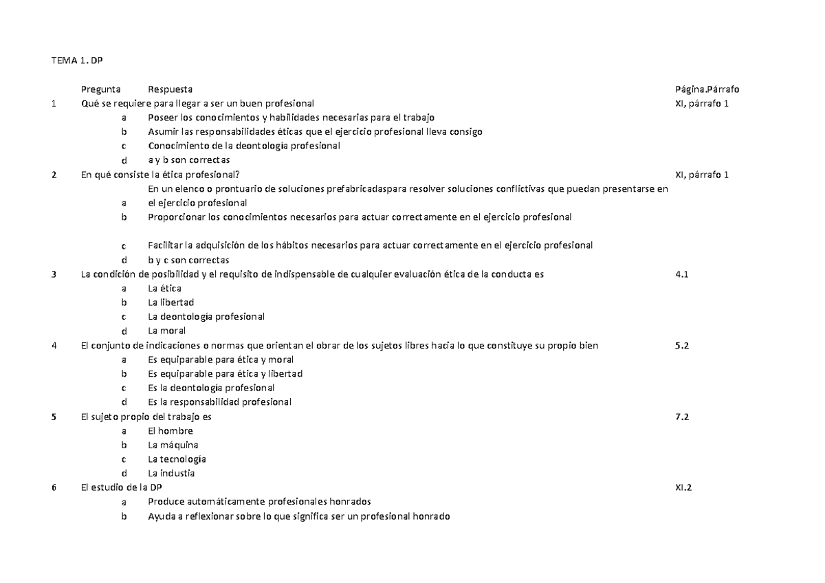 test de evaluacion Tema 1 y su correccion - Pregunta Respuesta ...