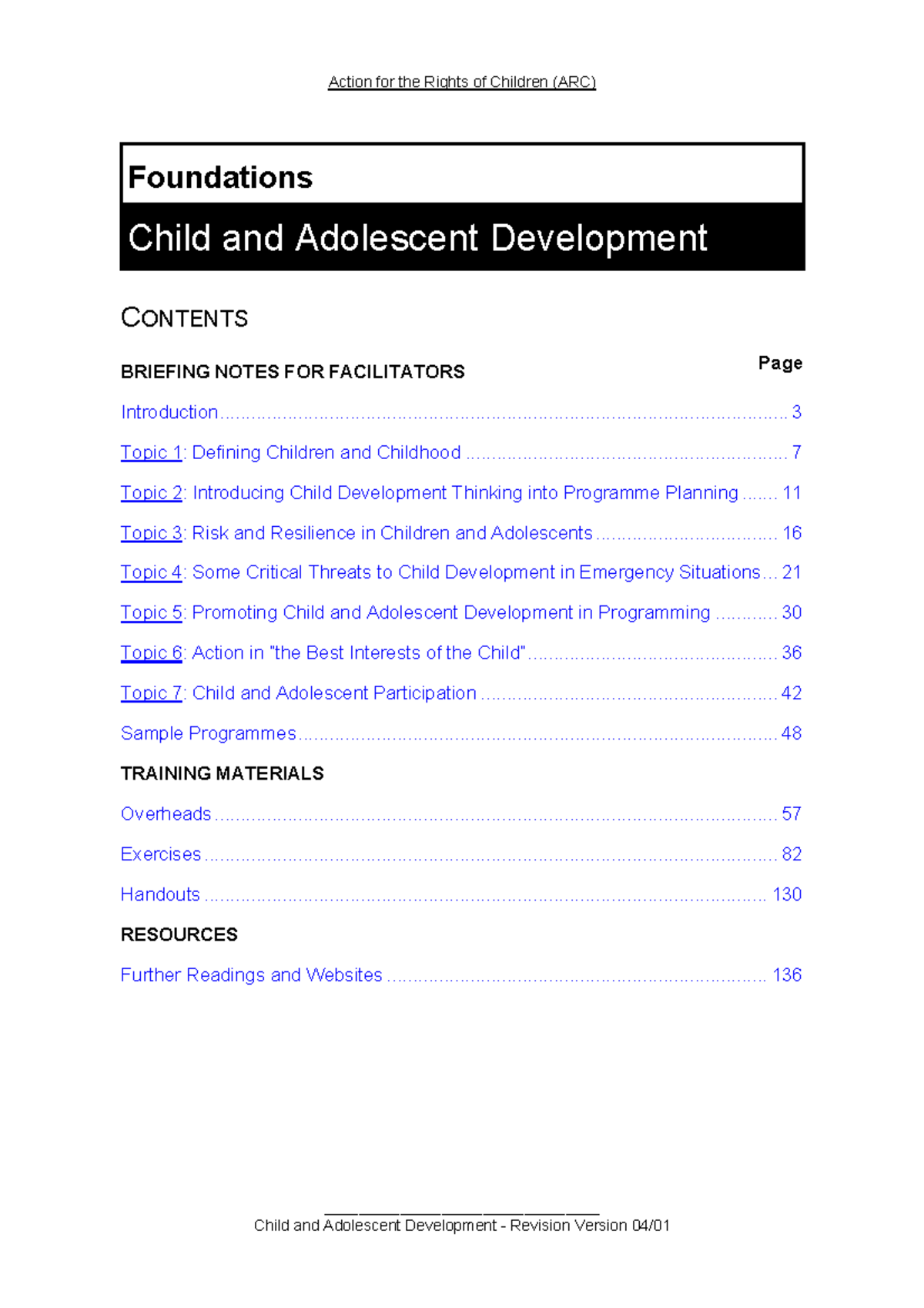 Foundations - Child and Adolescent Development - Child and Adolescent ...