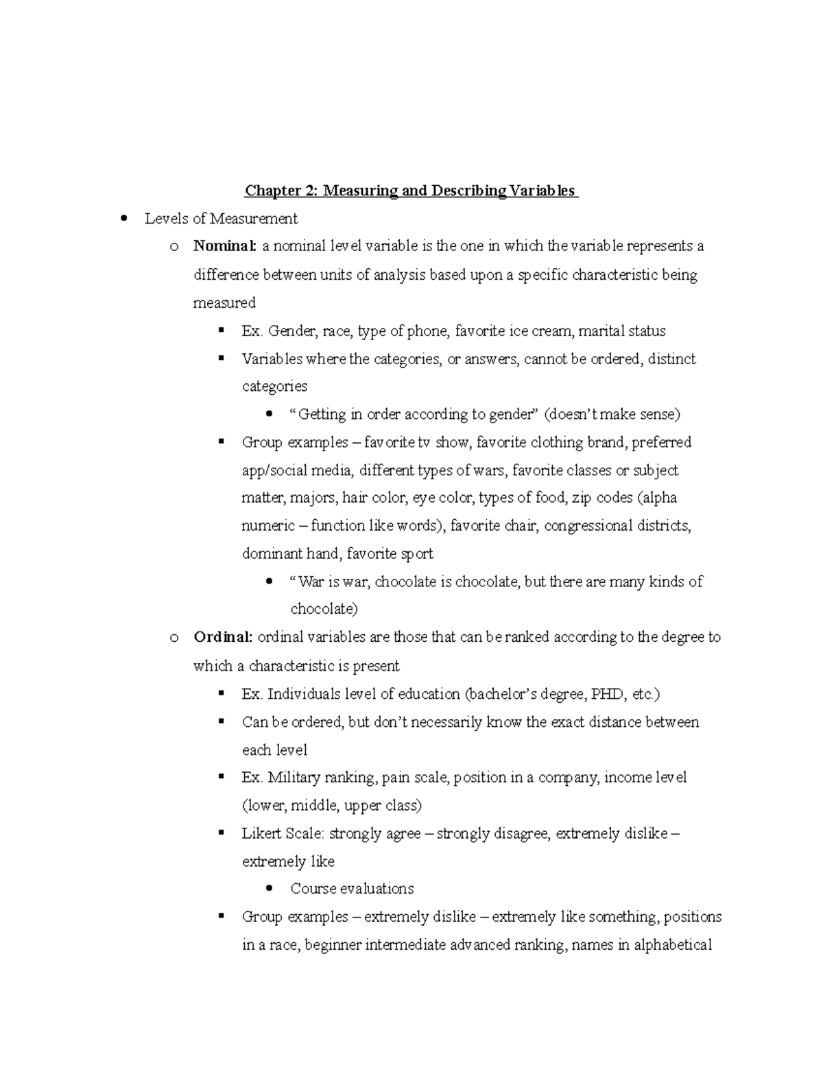 PSM - Chapter 2 - Measuring and Describing Variables - Chapter 2 ...