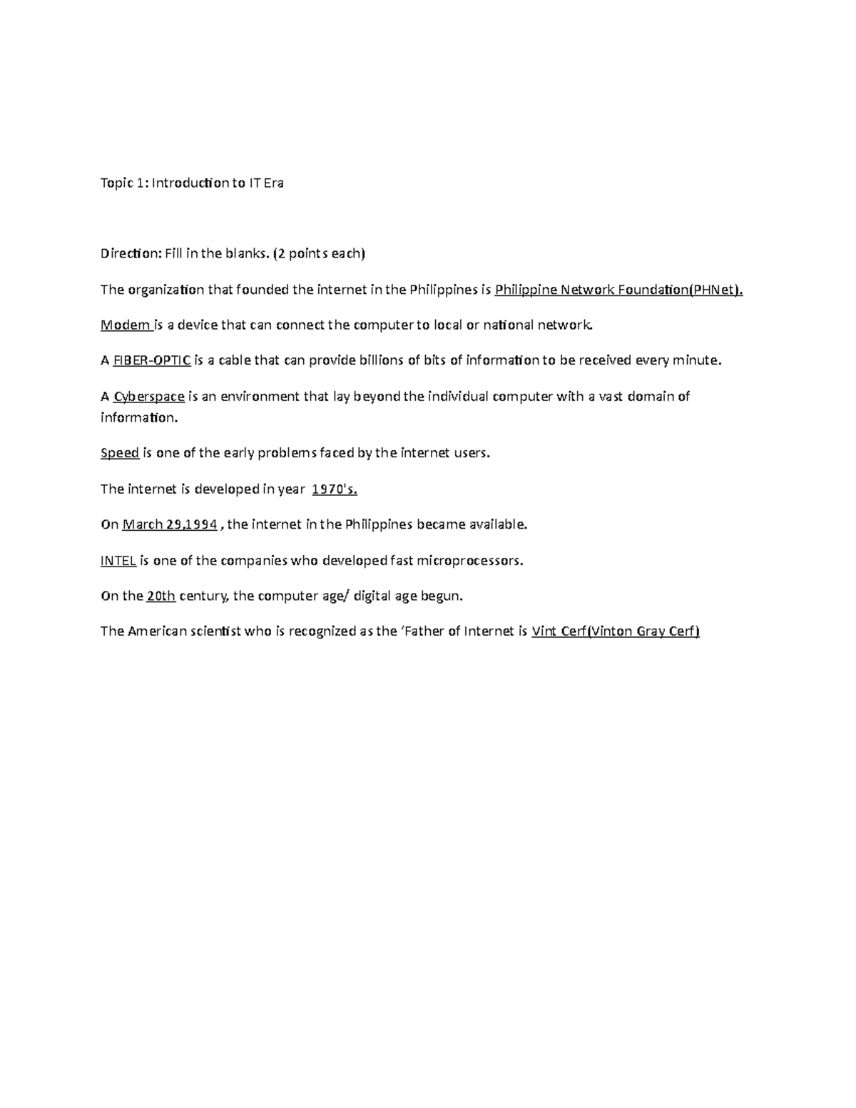 Topic 1 Introd-WPS Office - Topic 1: Introduction to IT Era Direction ...