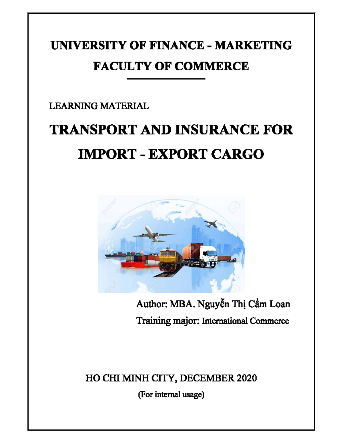Transport and Insurance temporary material - Kinh Doanh Quốc Tế 1 - Studocu