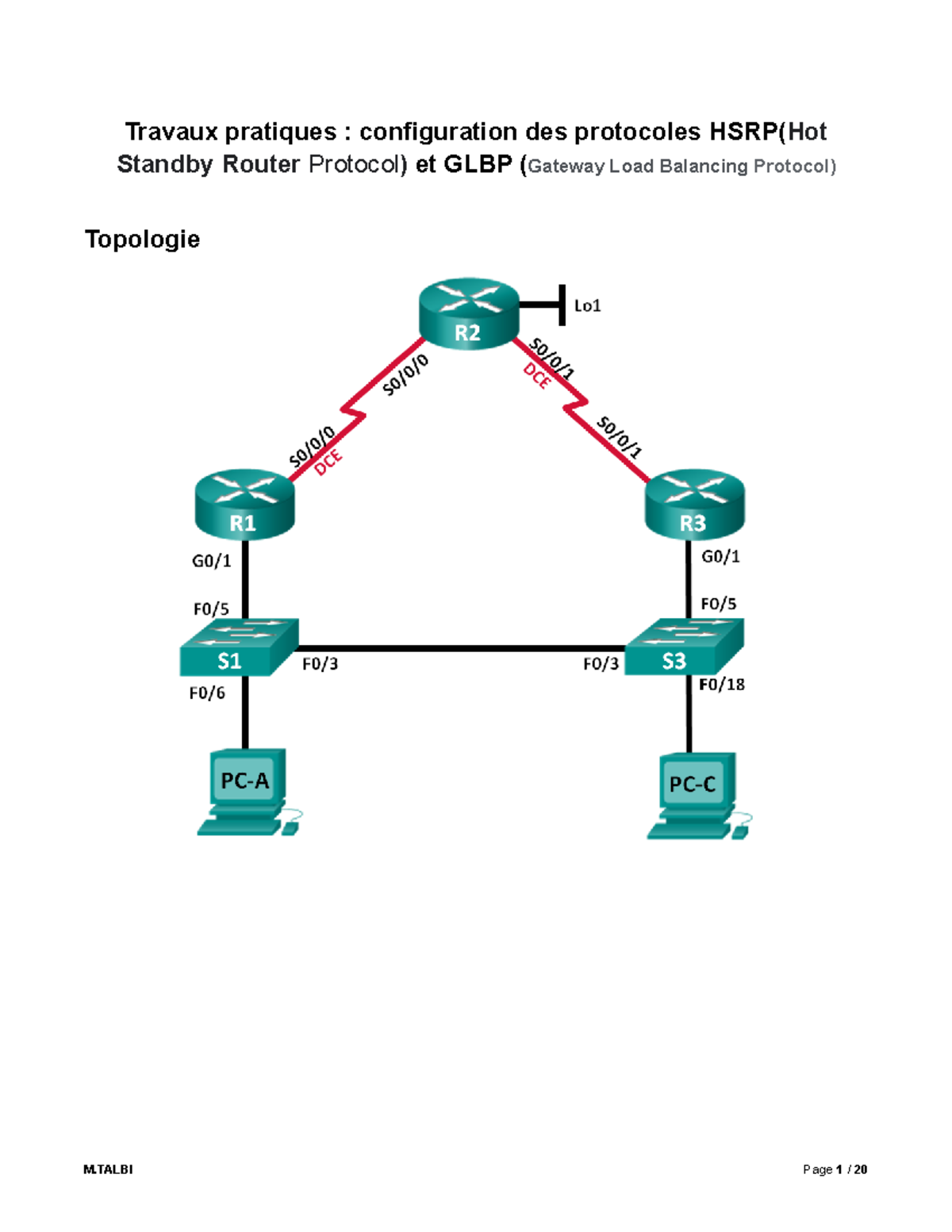 2.4.3.4 Lab - Configuration de HSRP et GLBP - ILM - Travaux pratiques : configuration des ...