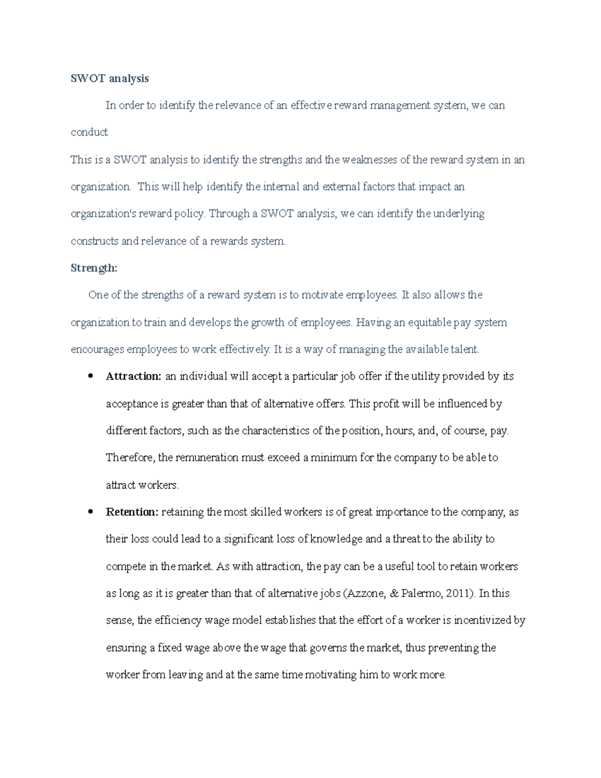 Business-notes-on-reward-management-in-an-organization-setting - SWOT ...