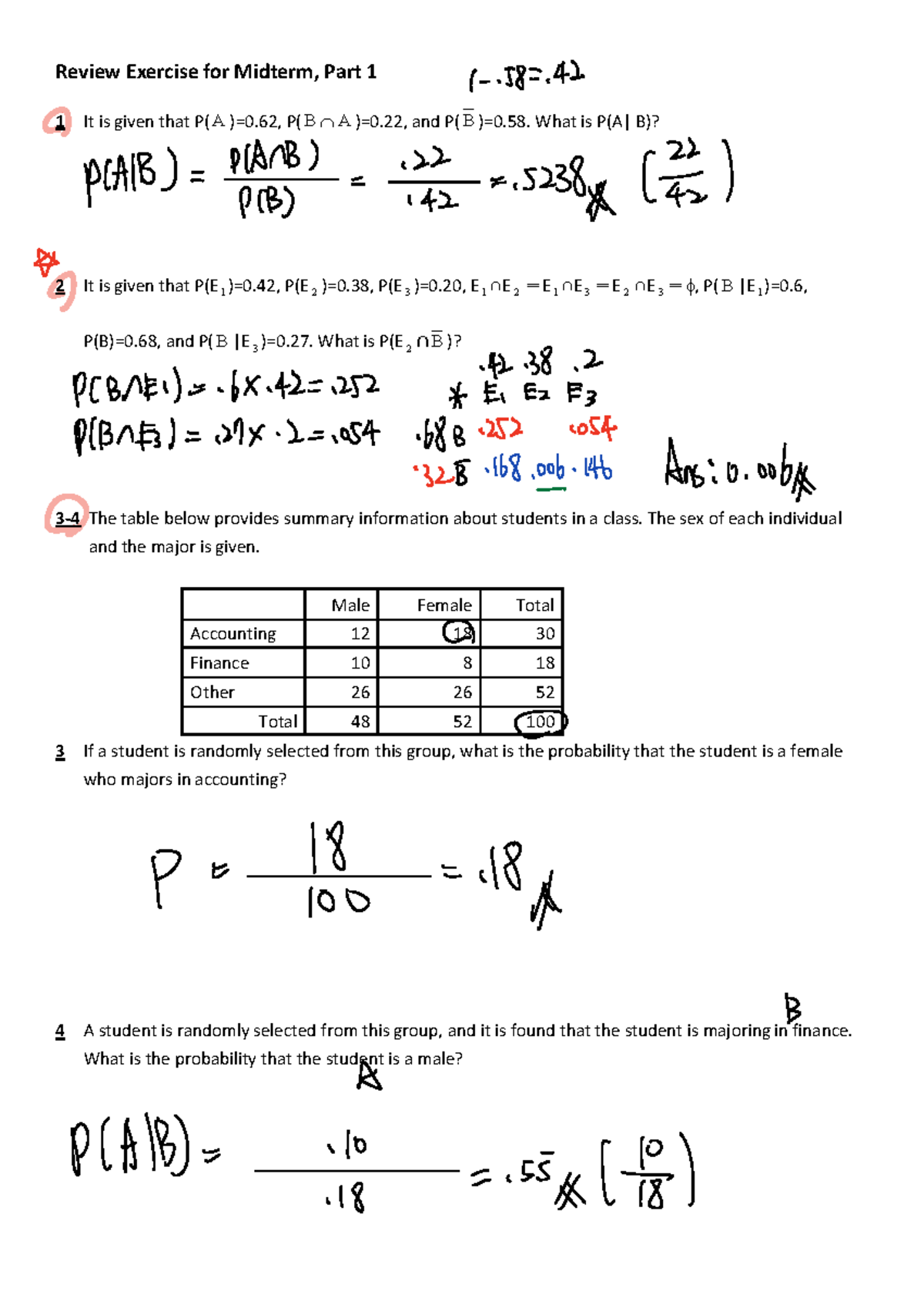 GLobal elite program midterm preparation - Review Exercise for Midterm ...