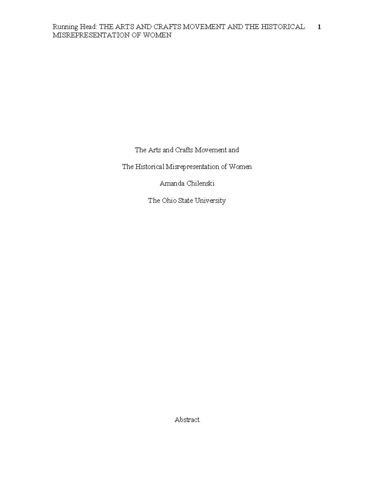 The Arts and Crafts Movement and The Historical misrepresentation of ...