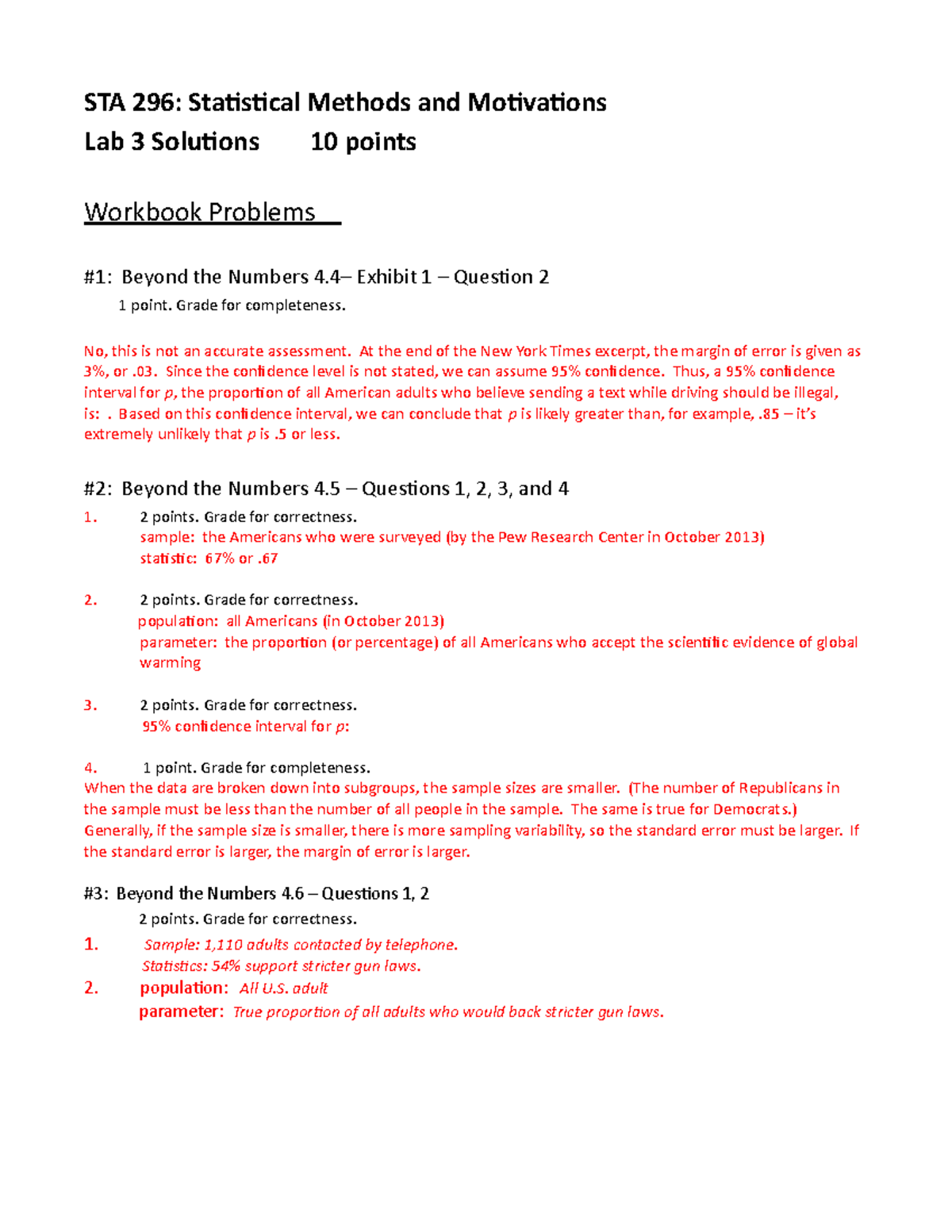 Lab 3 Student Worksheet key- STA 296 - STA 296: Statistical Methods and ...
