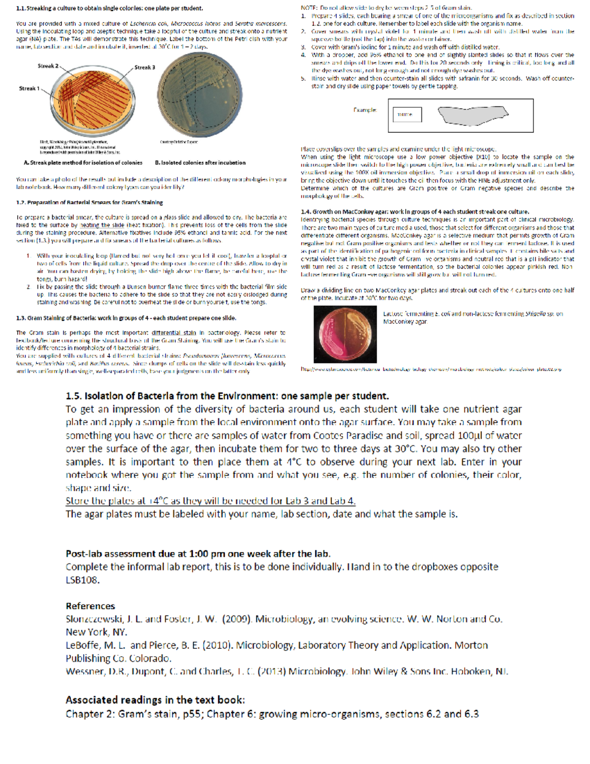 Lab Summaries 2019 - 3SA3 - Studocu