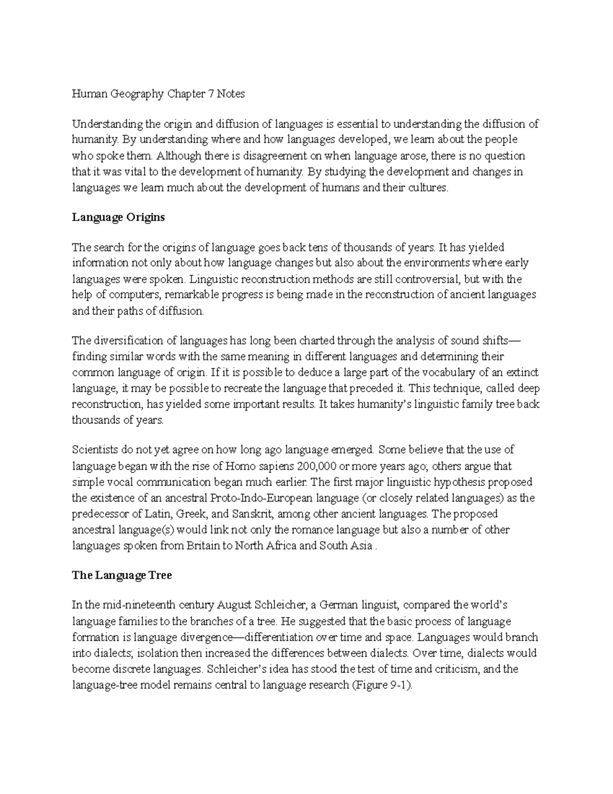 Human Geography Chapter 7 Notes - Human Geography Chapter 7 Notes ...