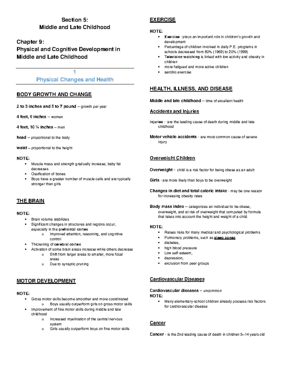 Middle and-Late Childhood - Section 5: Middle and Late Childhood ...