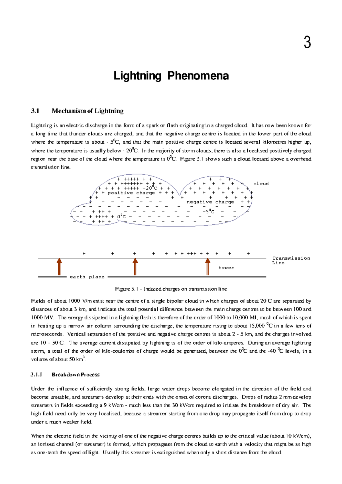 HV Chap3 - Chapter 3 - Lightning Phenomena 3 Mechanism of Lightning ...