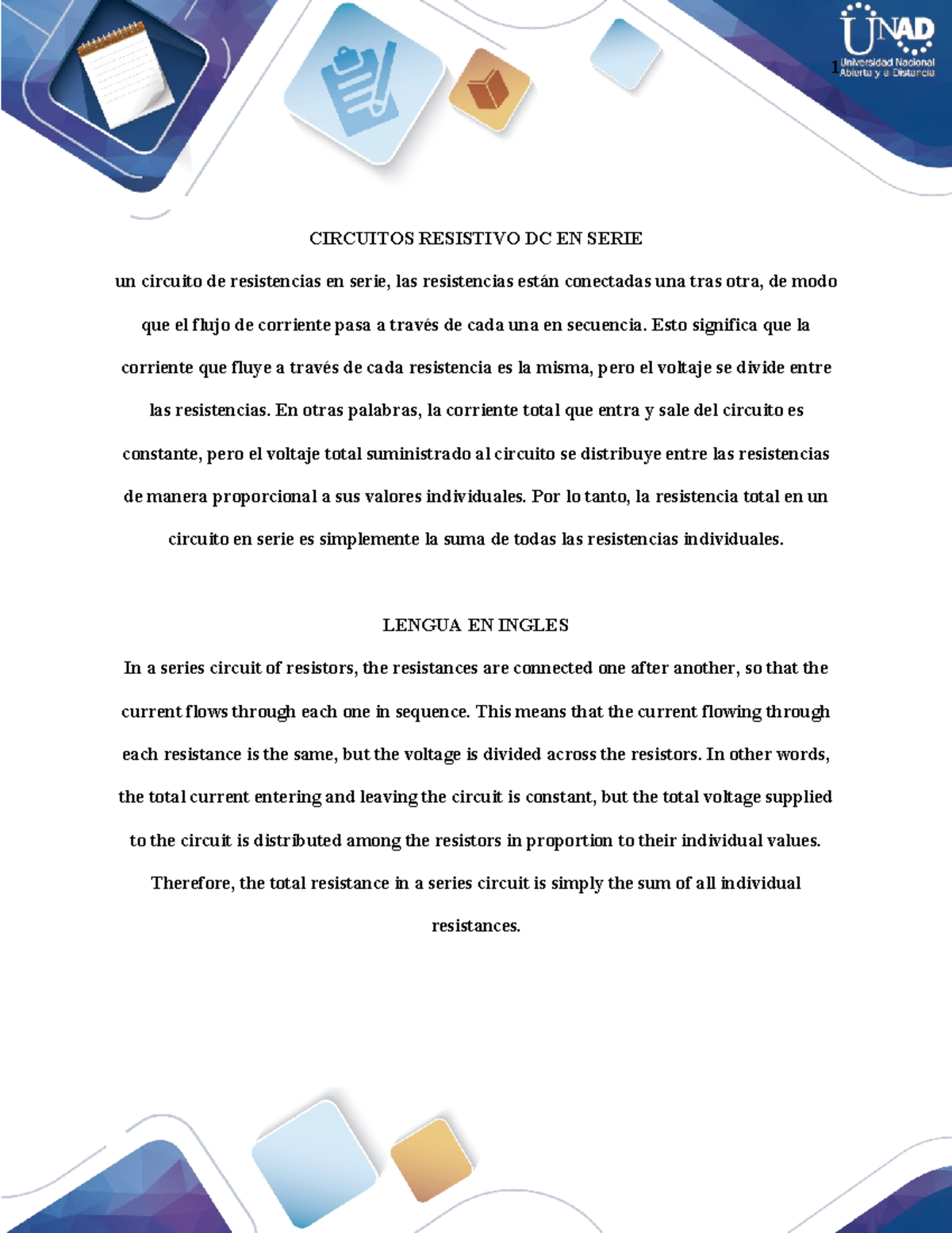 Tarea 2 Electricidad Andres Jaimes 215050 21 - CIRCUITOS RESISTIVO DC ...