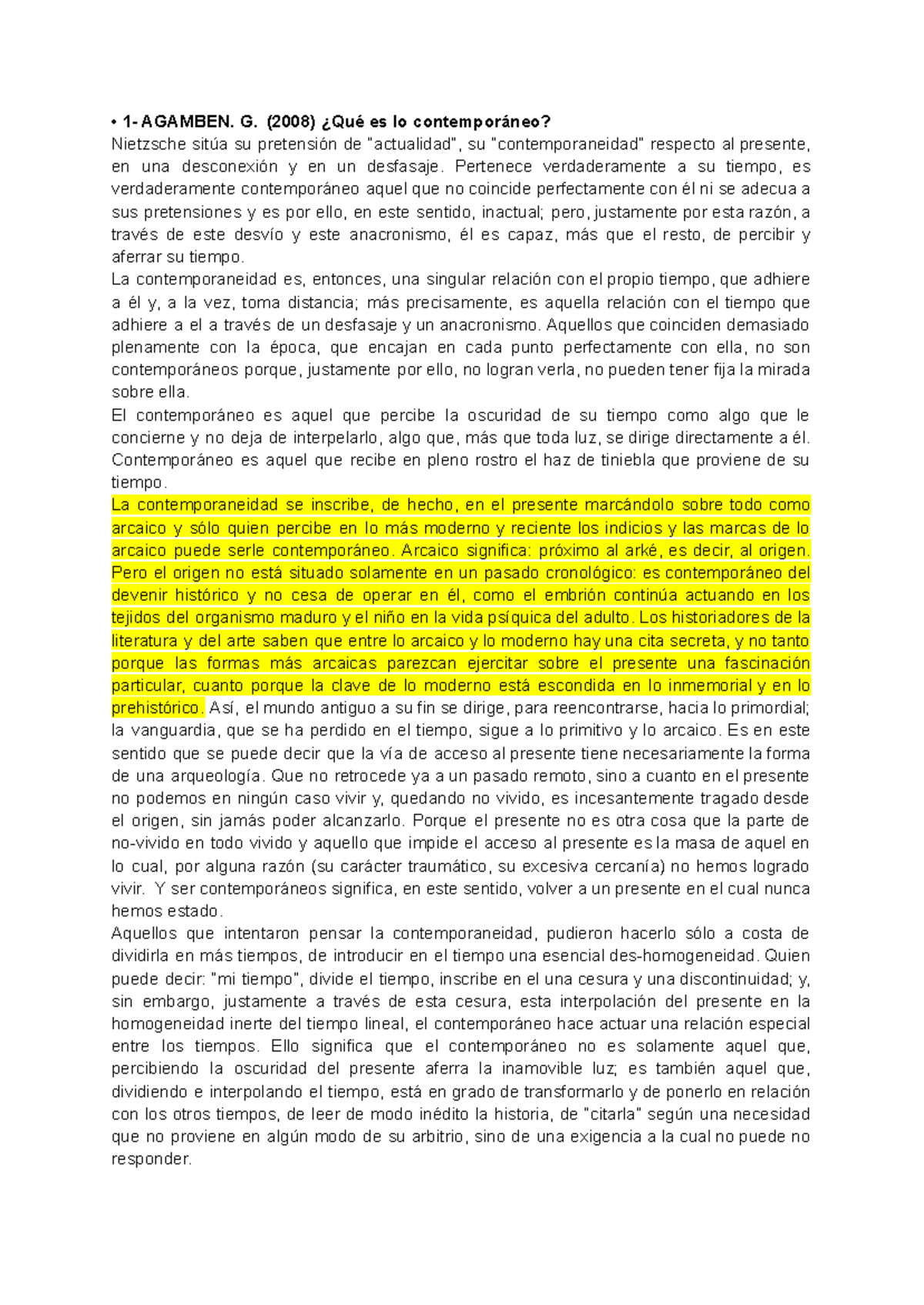1- AGAMBEN. G. (2008) ¿Qué es lo contemporáneo? - 1- AGAMBEN. G. (2008 ...