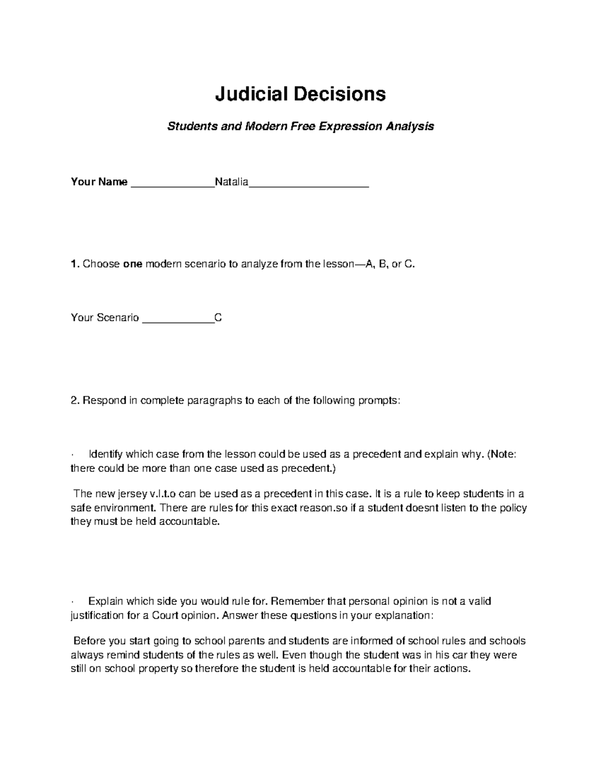 Judicial Decisions - idk - Judicial Decisions Students and Modern Free ...