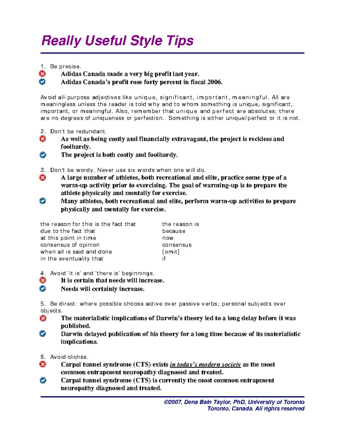 University of Toronto - Really Useful Style Tips - Really Useful Style ...