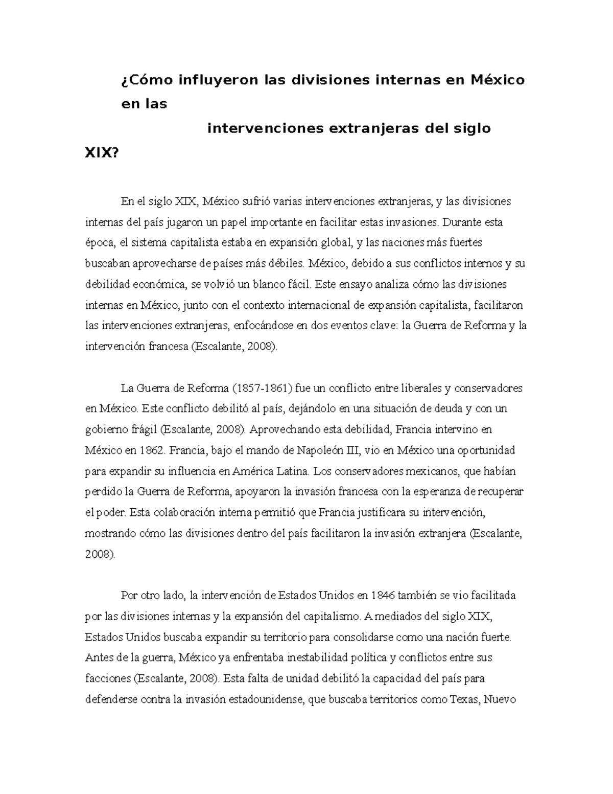 Cómo influyeron las divisiones internas en México en las - ¿Cómo influyeron las divisiones ...