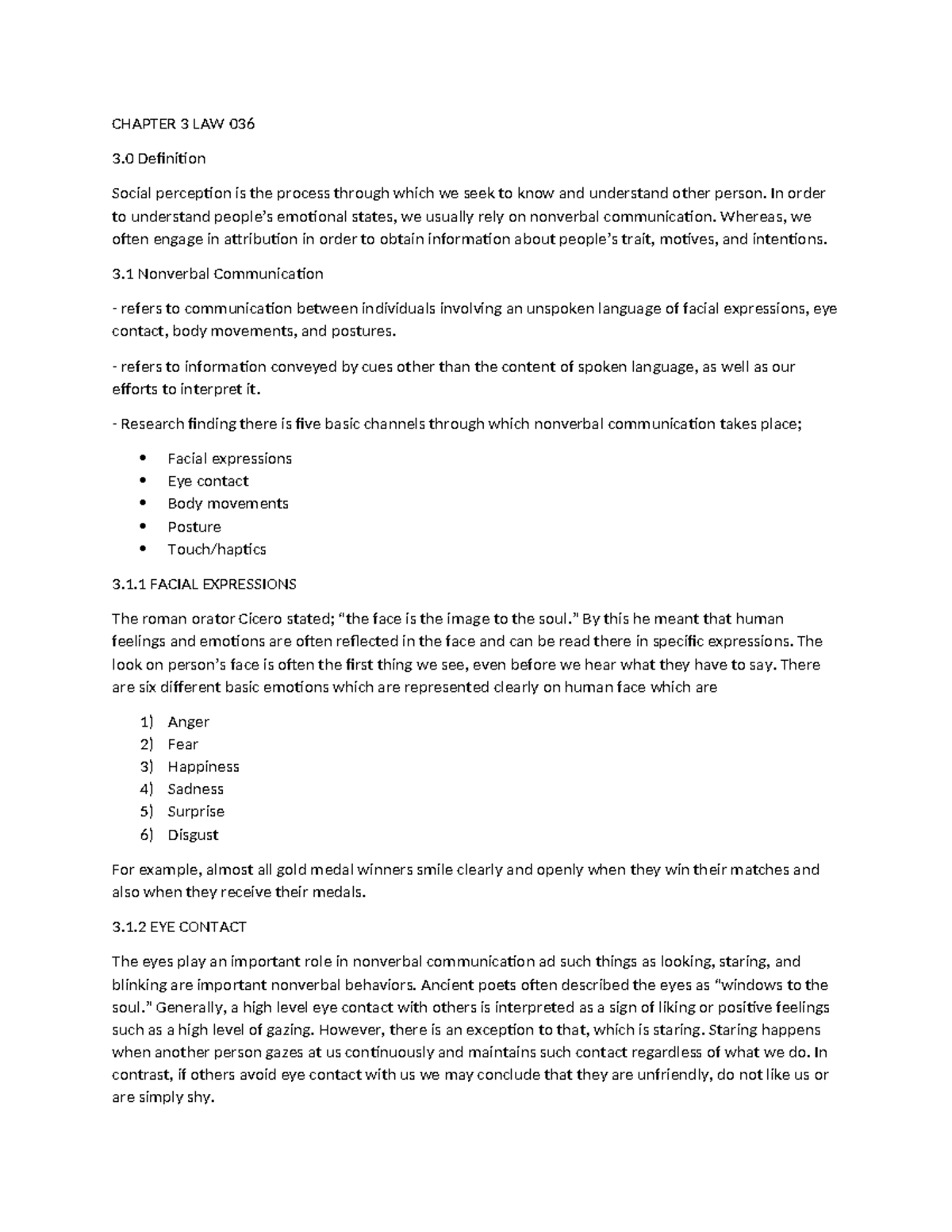 Chapter 3 LAW 036 - notes yer - CHAPTER 3 LAW 036 3 Definition Social ...