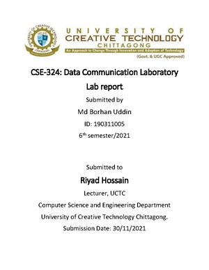 CSE lab190311005 - Compiler Design Laboratory Lab Report - CSE-414: Compiler Design Laboratory ...