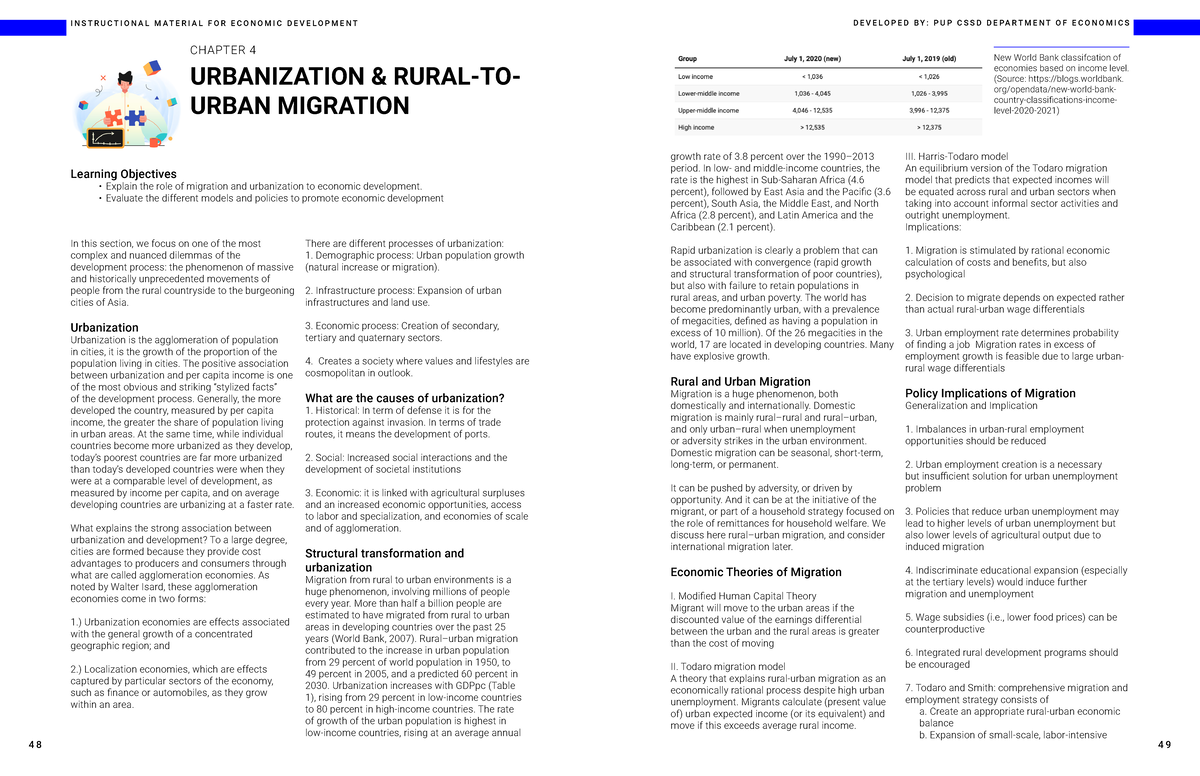 Dev Econ Part C - Lecture notes 5-1 - INSTRUCTIONAL MATERIAL FOR ...