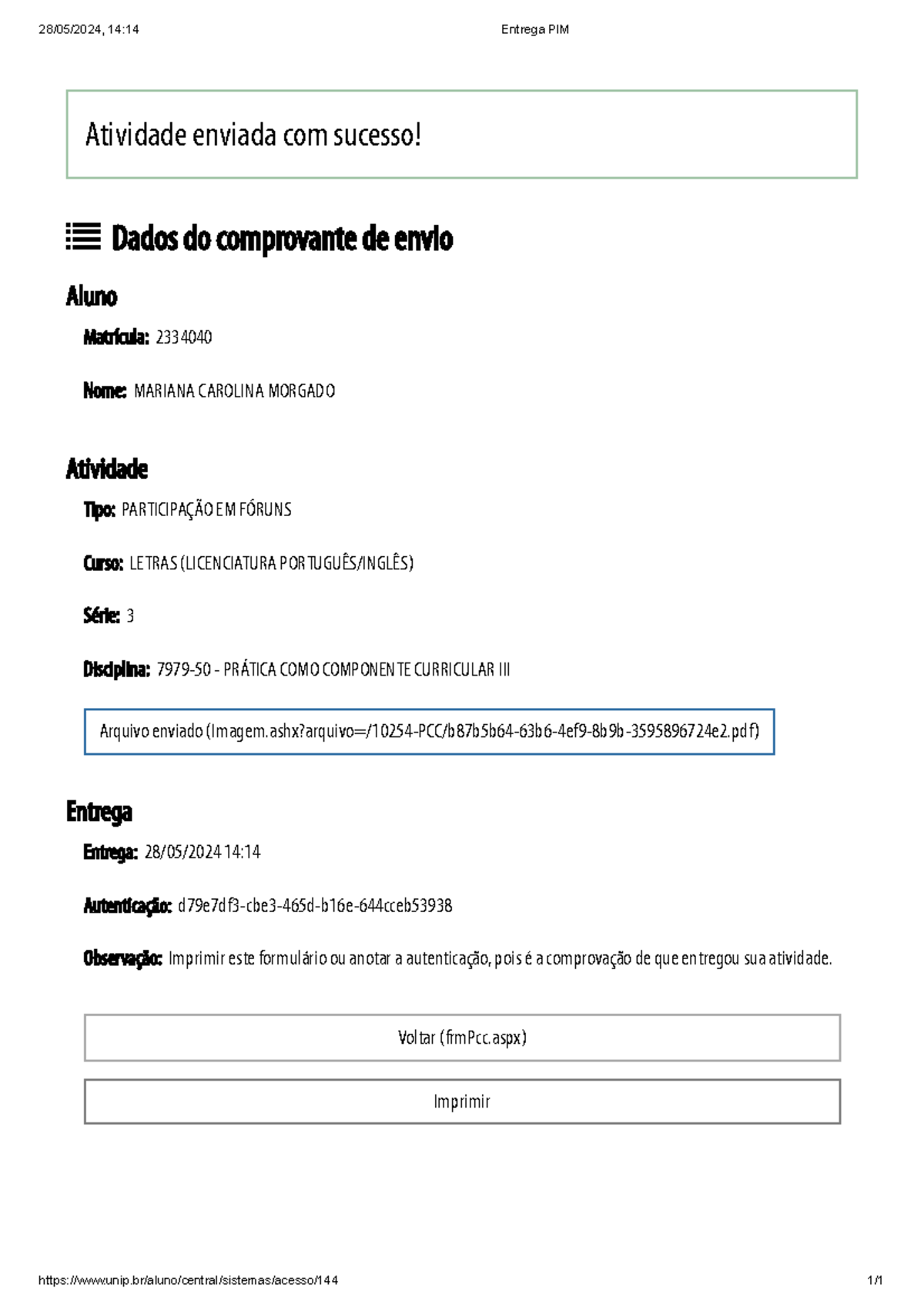 Entrega PCC III - PCC III - O que é ser professor? - Atividade enviada ...