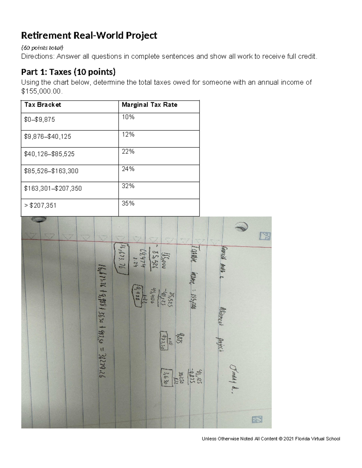 06 05 project - Financial math 2 assignment for budgeting - Retirement ...