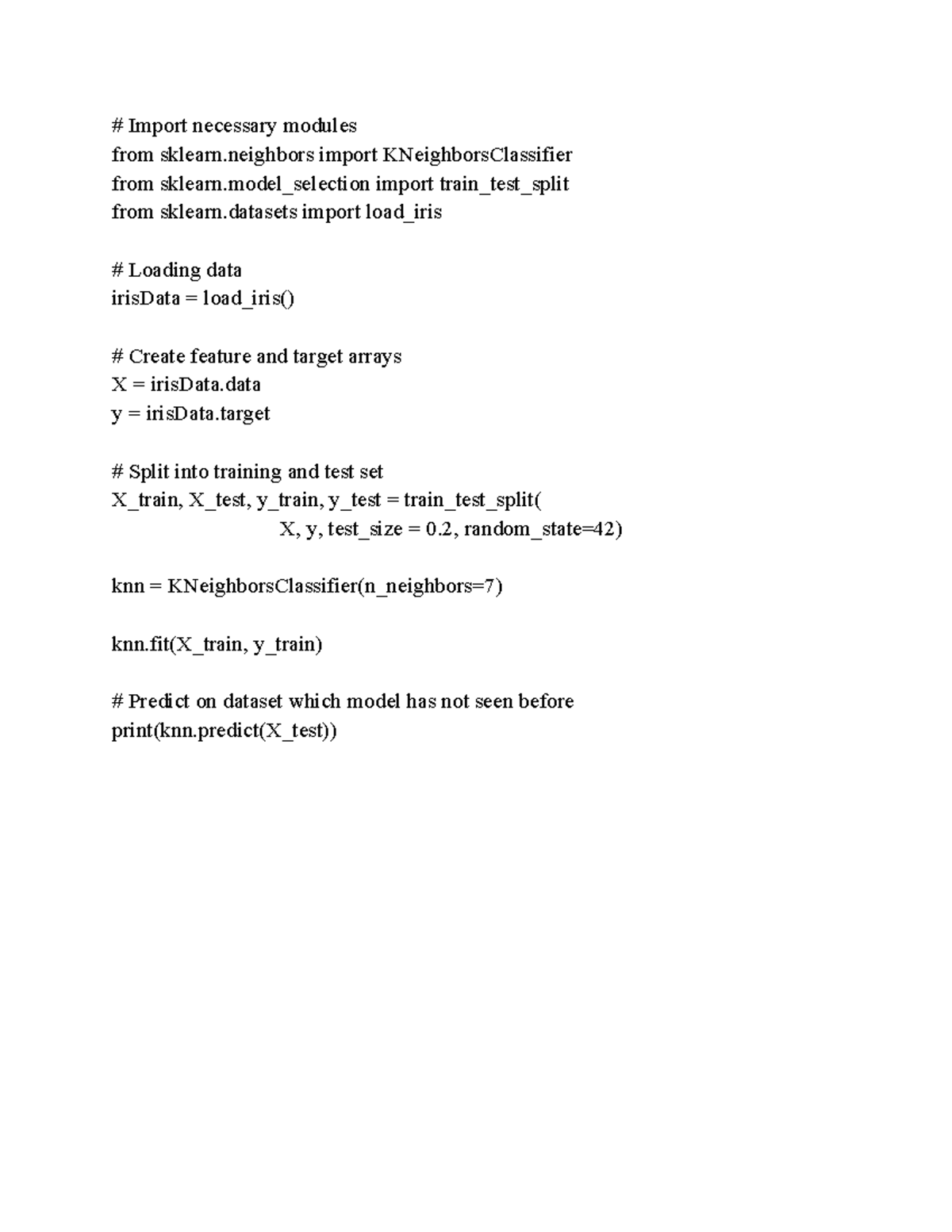 10.KNN - machine learning lab - Import necessary modules from sklearn ...