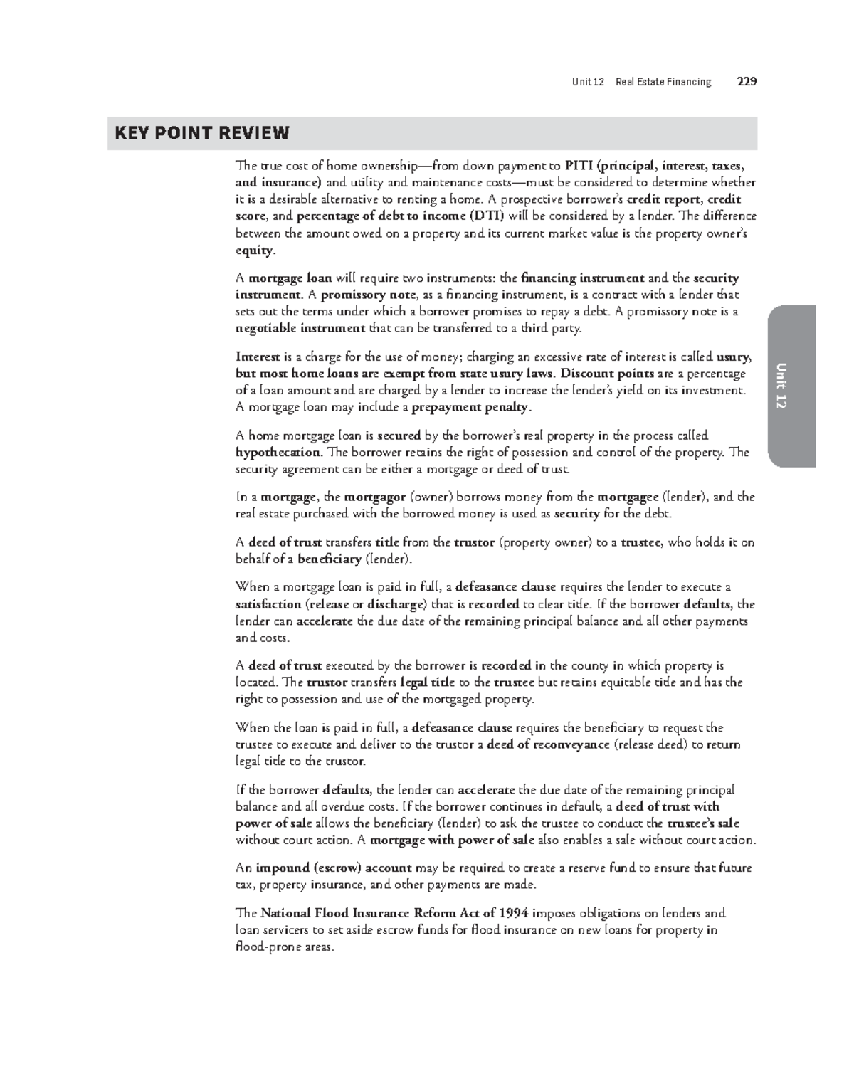Chapter 12 Review - KEY POINT REVIEW e true cost of home ownership—from ...