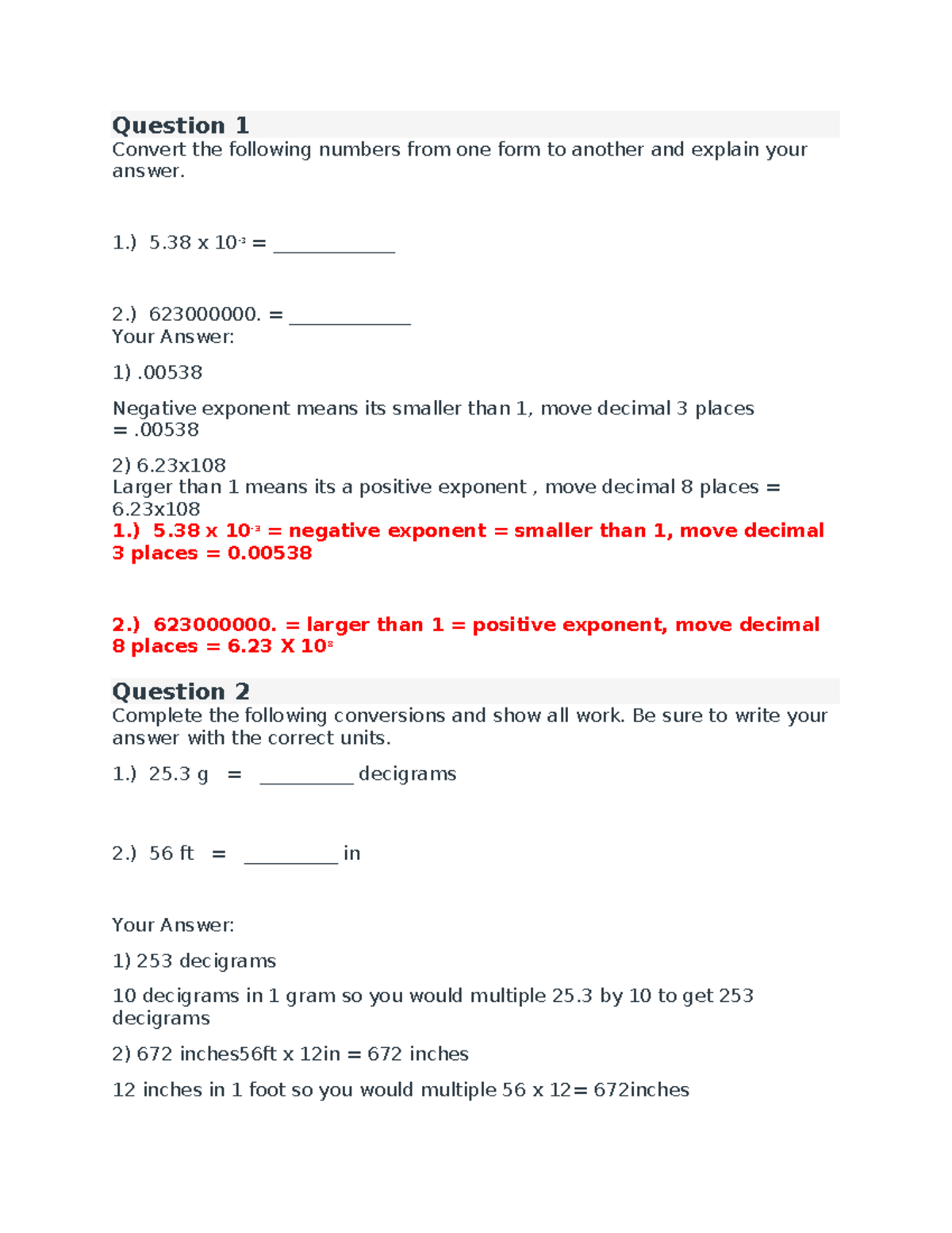 Module 1 Practice Problems Question 1 Convert The Following Numbers