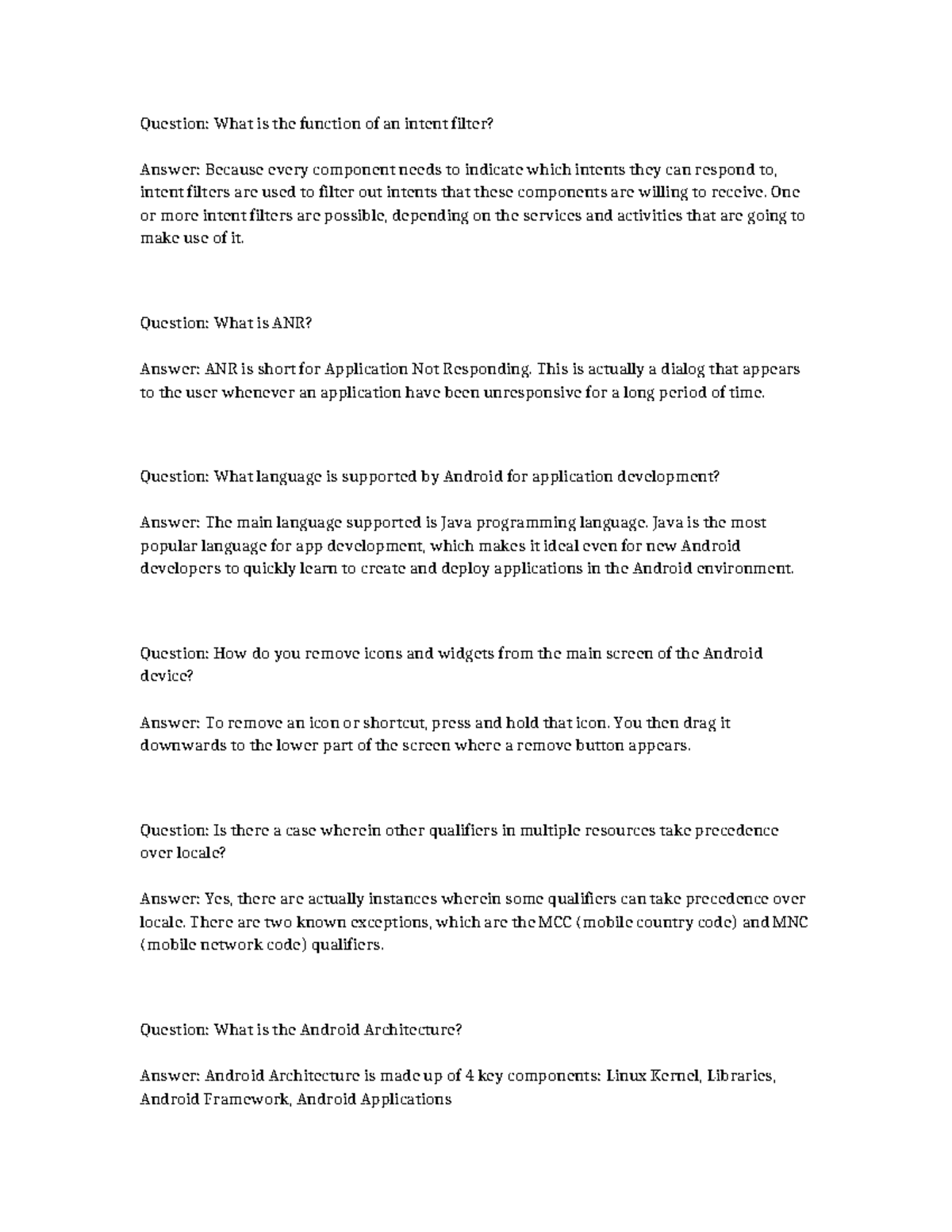 Summaries slitch snobbism - Question: What is the function of an intent ...