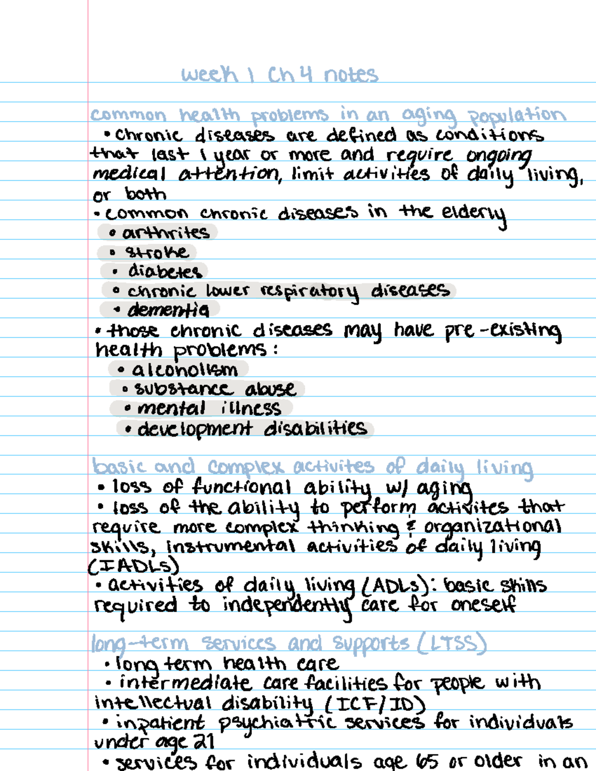 Health profession ch 4 - notes - week I Ch 4 notes common health ...