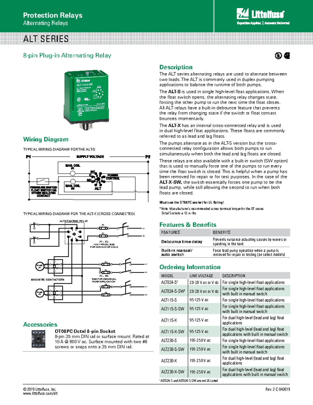 Alt 230 X SW - Ejercicios - © 2019 Littelfuse, Inc. Protection Relays ...