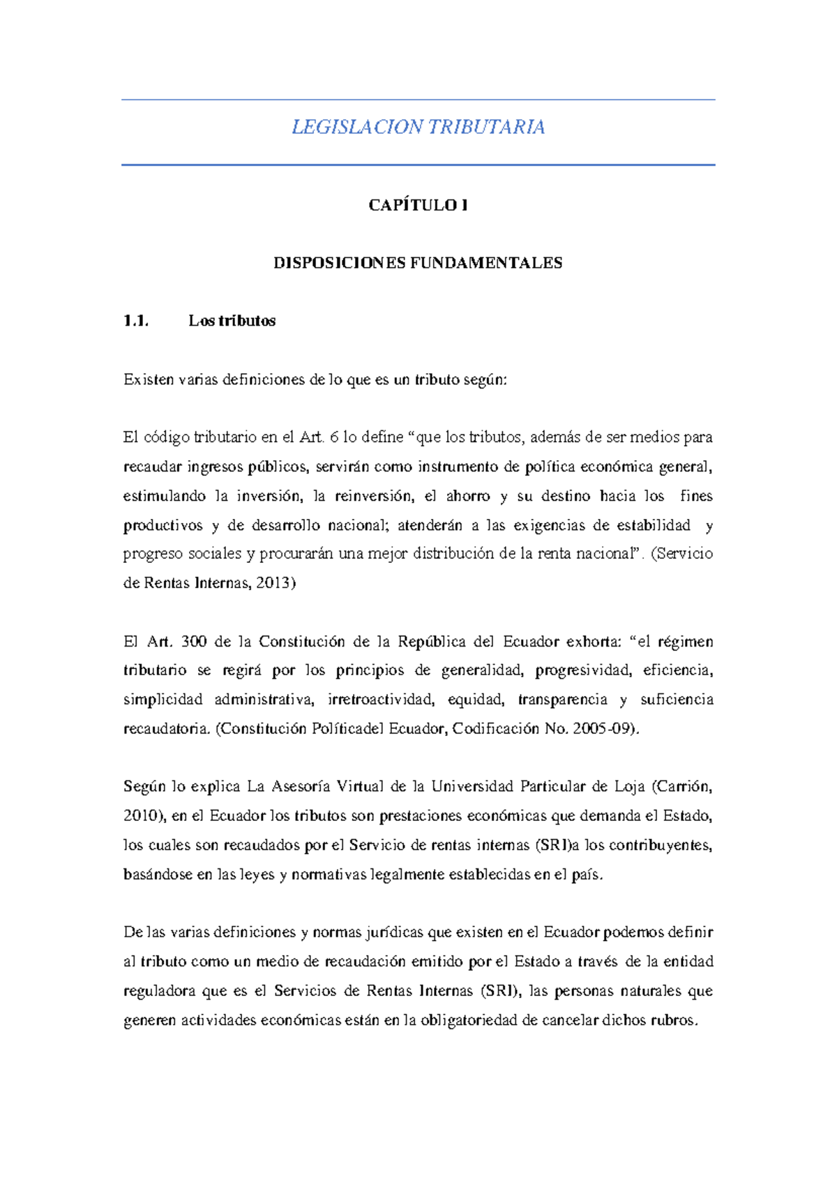 Legislacion Tributaria GUIA Metodologica 2 - LEGISLACION TRIBUTARIA ...