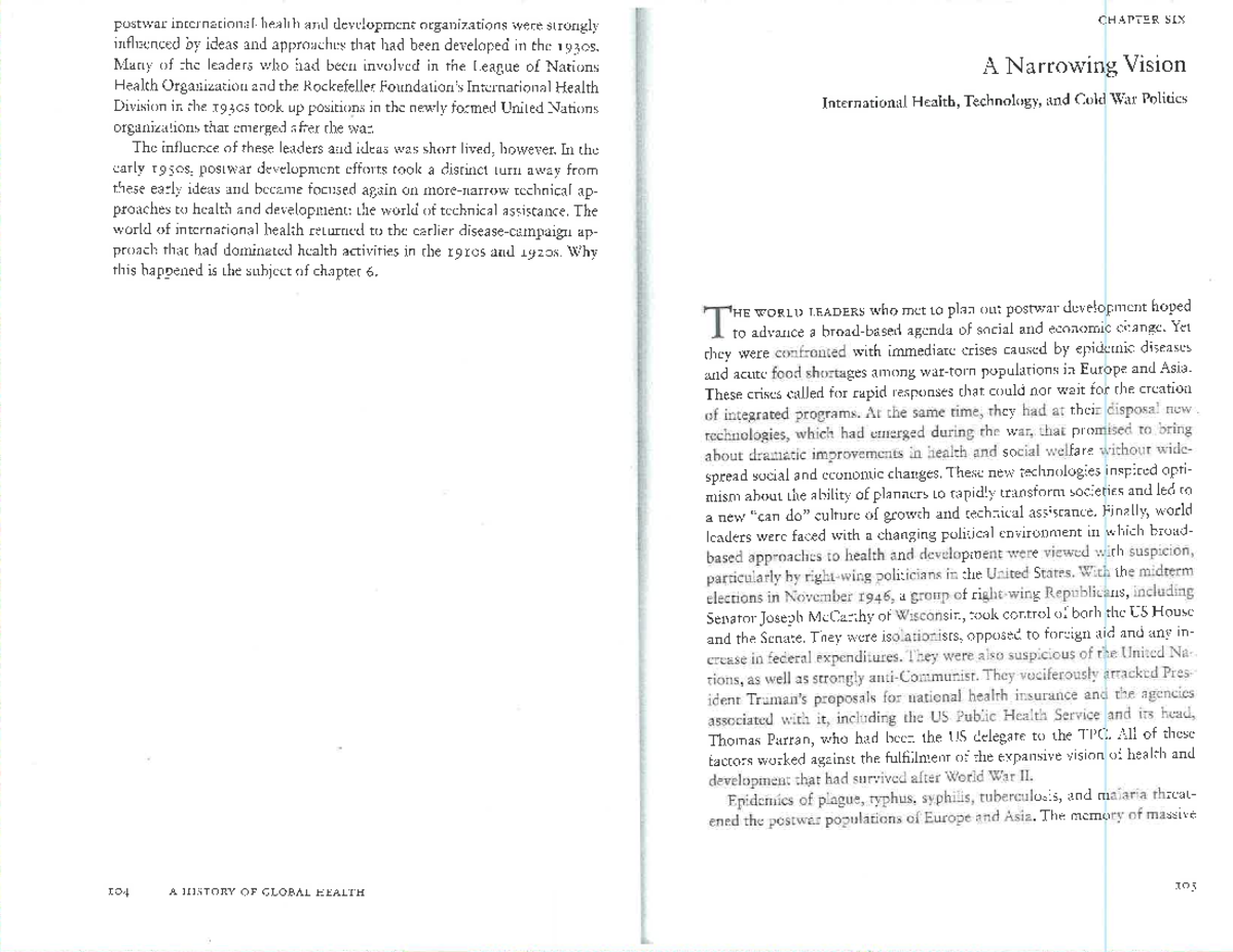 A narrowing vision-Chapter 6 - HP 270 - Studocu