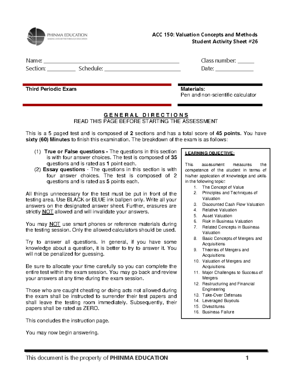 Inbound 6956481461934904048 - Student Activity Sheet # 26 Name: - Studocu