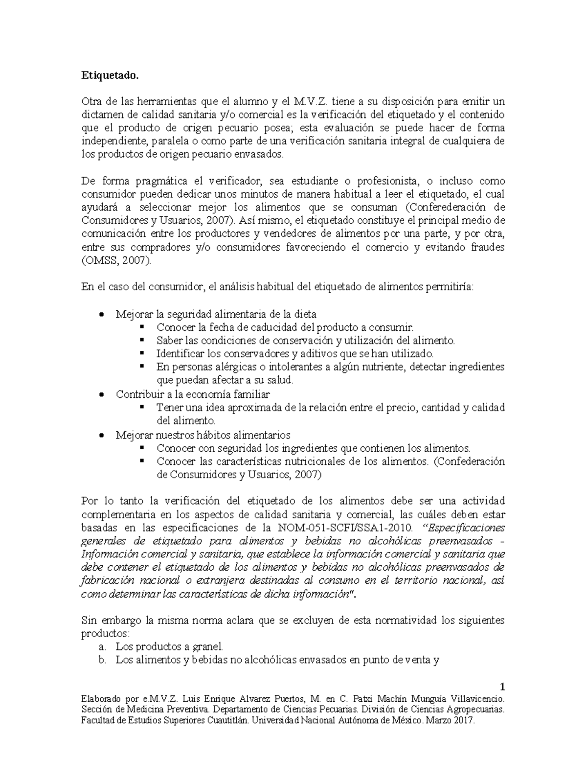 3 Etiquetado y Contenido Neto 18-05-17 - 1 Elaborado por e.M.V. Luis ...