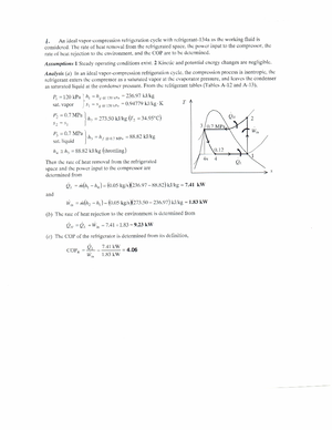 Solution 5 - Thermodynamic assignment - Mechanical and Materials ...