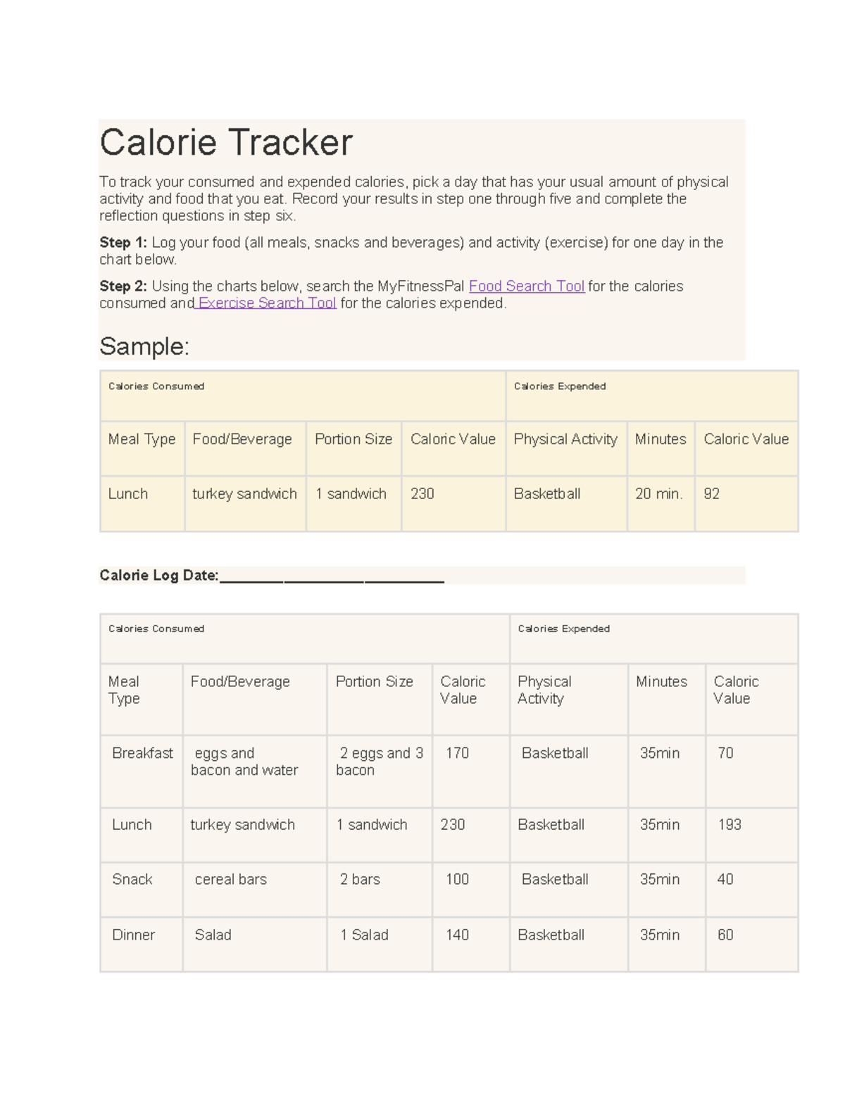 Calorie Tracker - Here - Calorie Tracker To track your consumed and ...