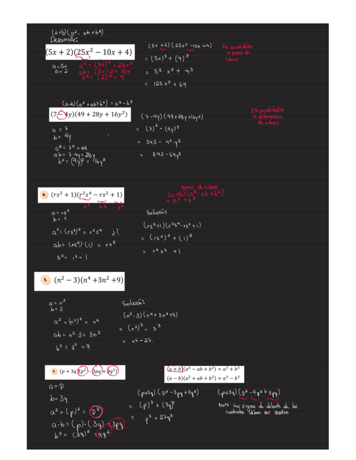 Formula Notable - Matemática General - Studocu