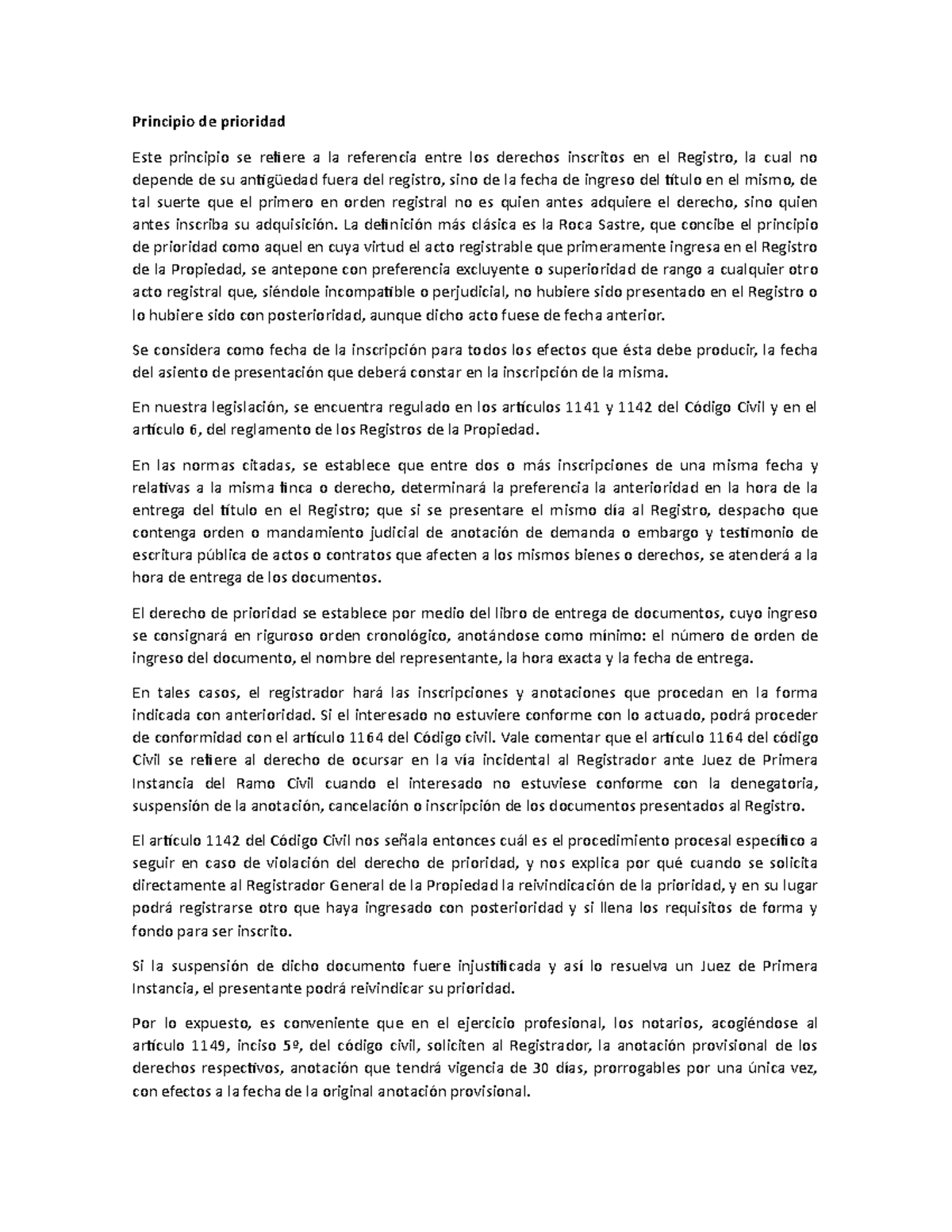 Principio de prioridad - Principio de prioridad Este principio se ...