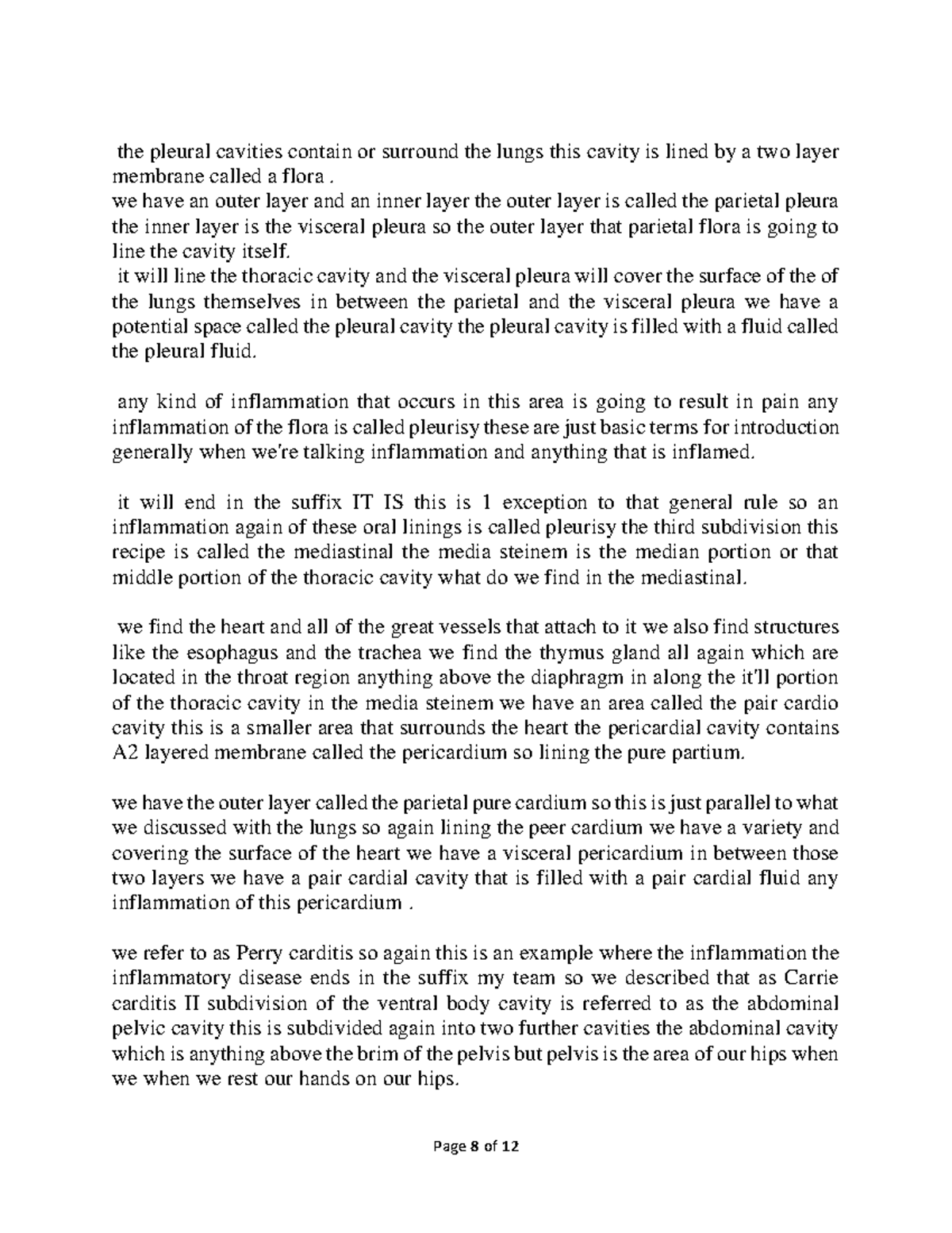 BIOD 151 Lab1 Notes 8 - Experiment 1: Introduction to Anatomy and ...