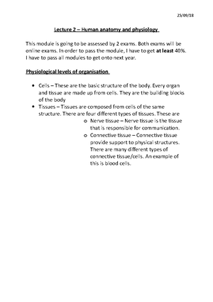 Human anatomy paper 2 - CardiffMet - Studocu