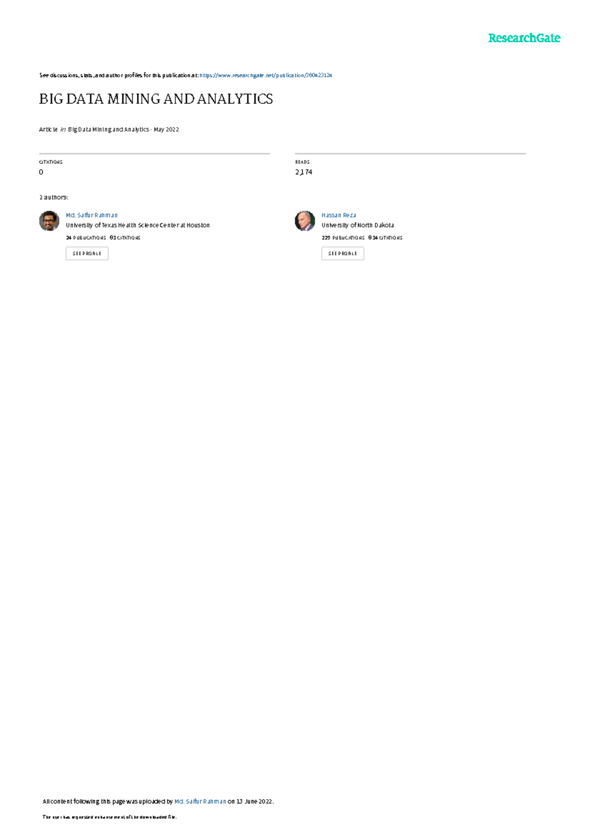 A Systematic Review Towards Big Data Analytics in Social Media - See ...