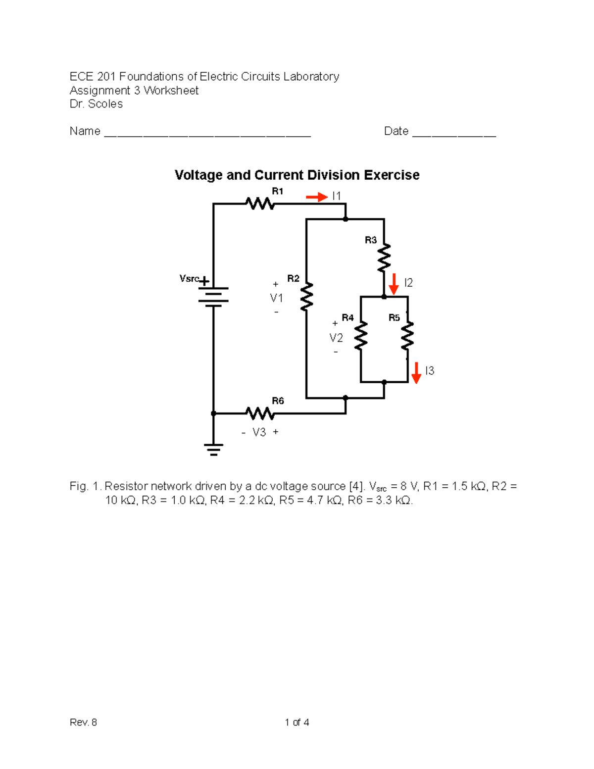 ECE 201 LAB 3 rev 8 Worksheet 1 - ECE 201 Foundations of Electric Circuits Laboratory Assignment ...