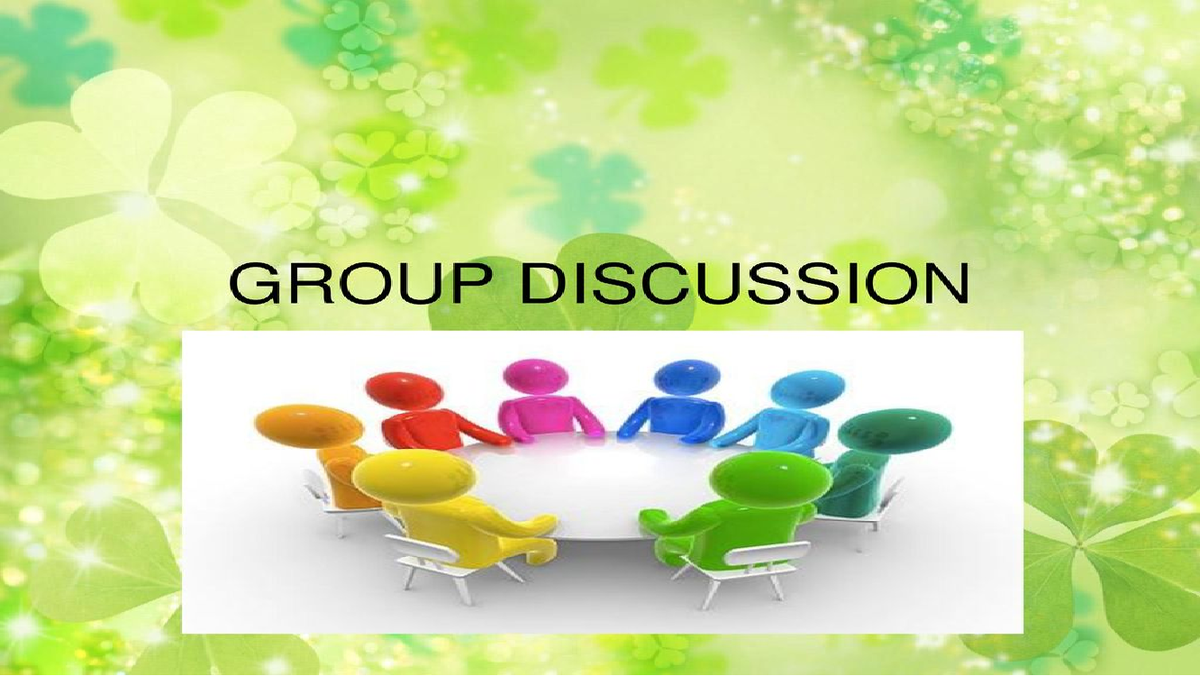 GD - English - INTRODUCTION Why do people discuss? ####### The literal ...