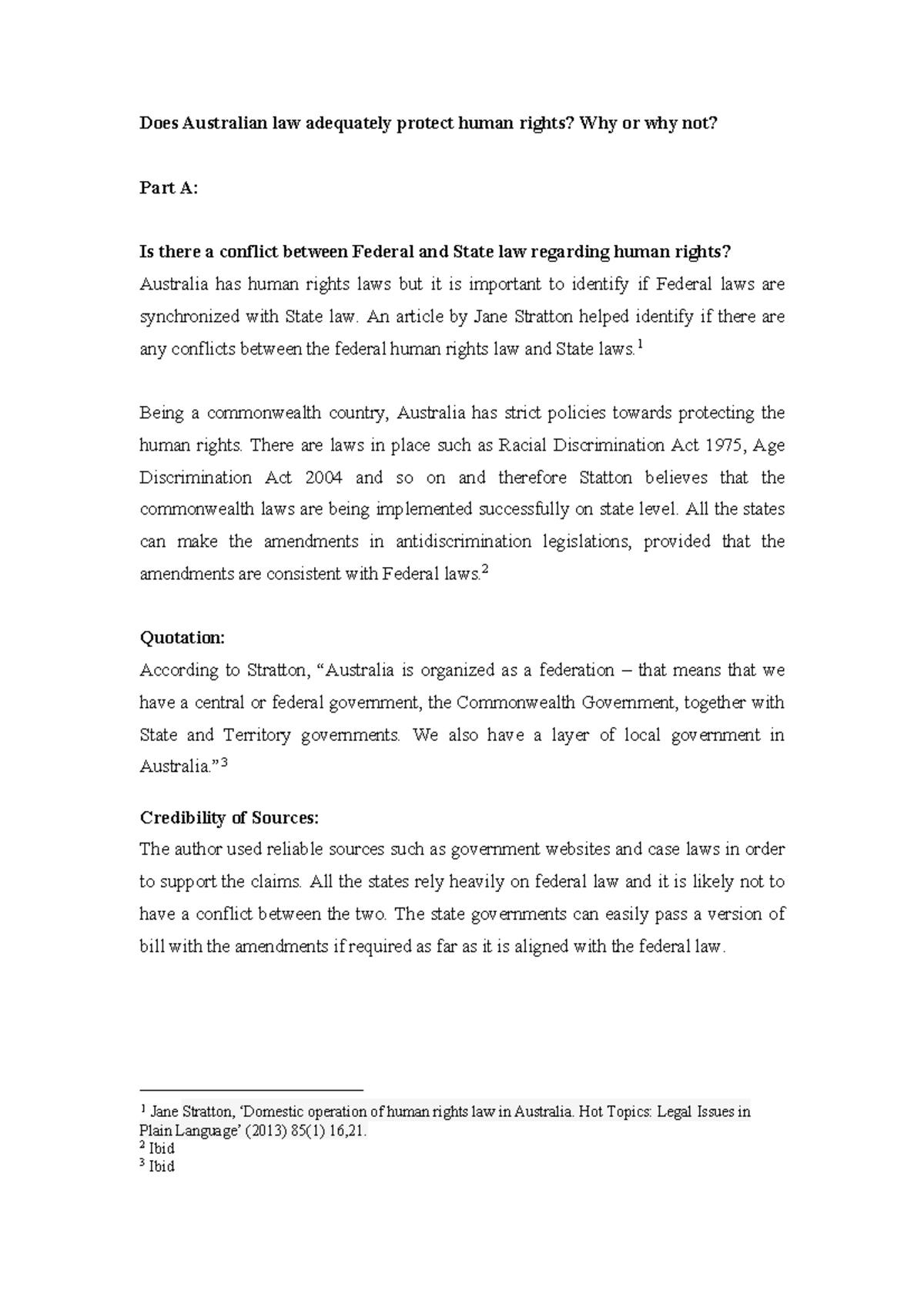 Legal Research Methods Assignment 1 - Does Australian law adequately ...