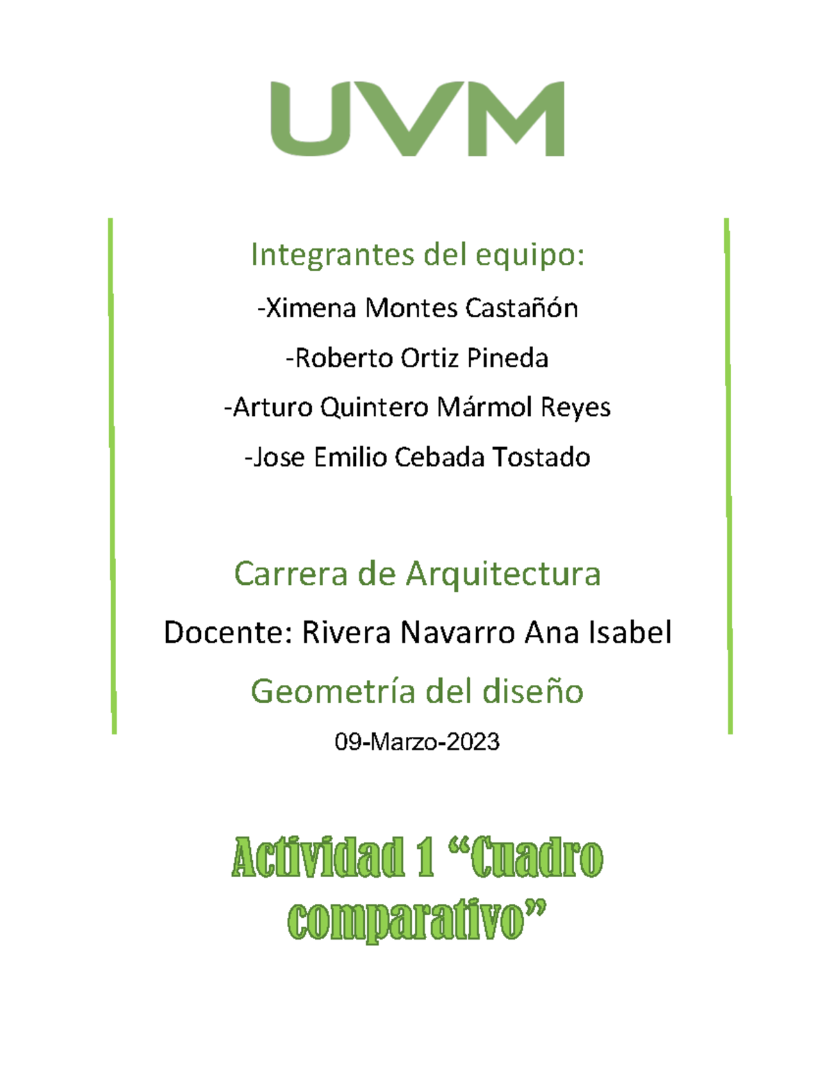 A1 AQR - Integrantes del equipo: - Ximena Montes Castañón - Roberto ...