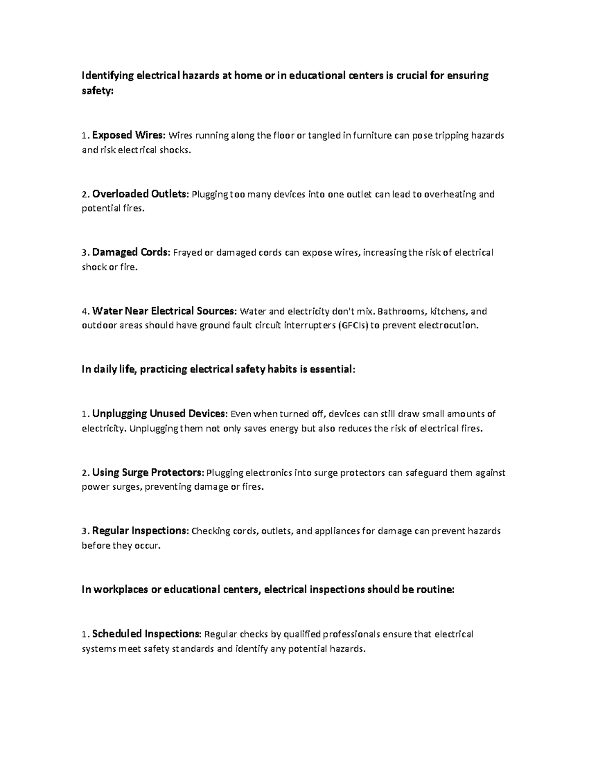 FORO Ingles - asdasdasdas - Identifying electrical hazards at home or ...