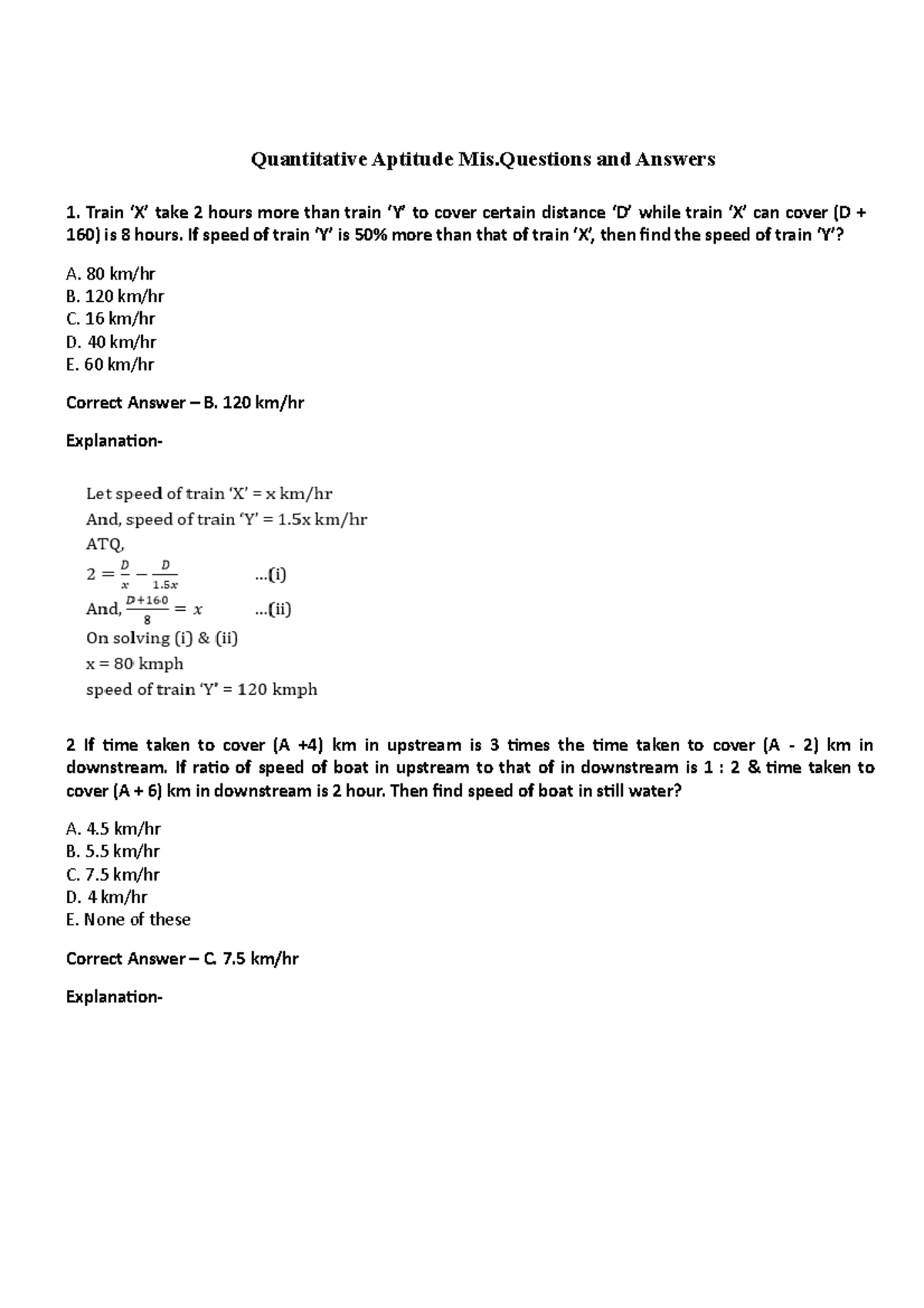 50 Quantitative Aptitude Questions PDF for Banking and SSC Exams ...